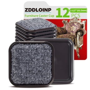 Shepherd 9076, 4 Count 2-1/8" Brown Square Cushioned Rubber Caster Cups ...