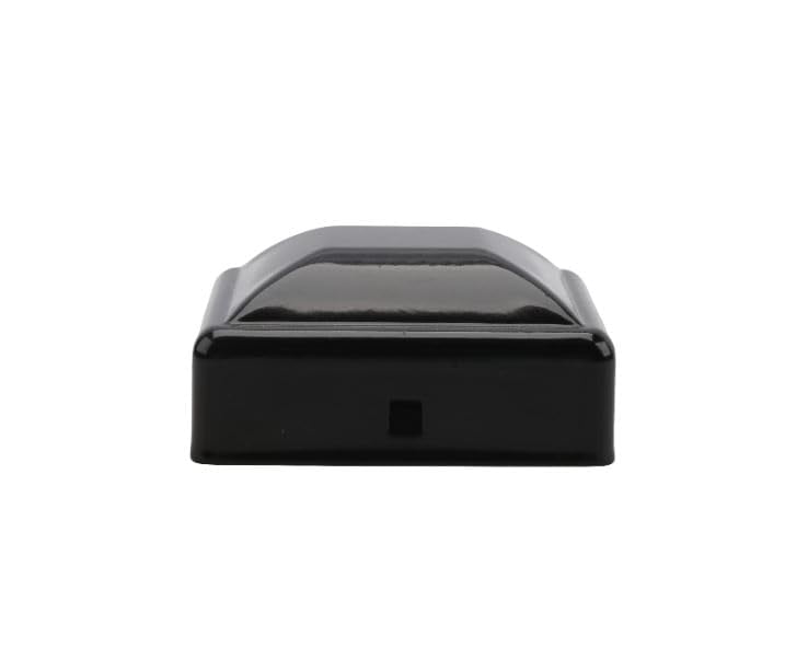 2 1/2" Square Powder-Coated Black Galvanized Steel Dome Caps (Pack of ...