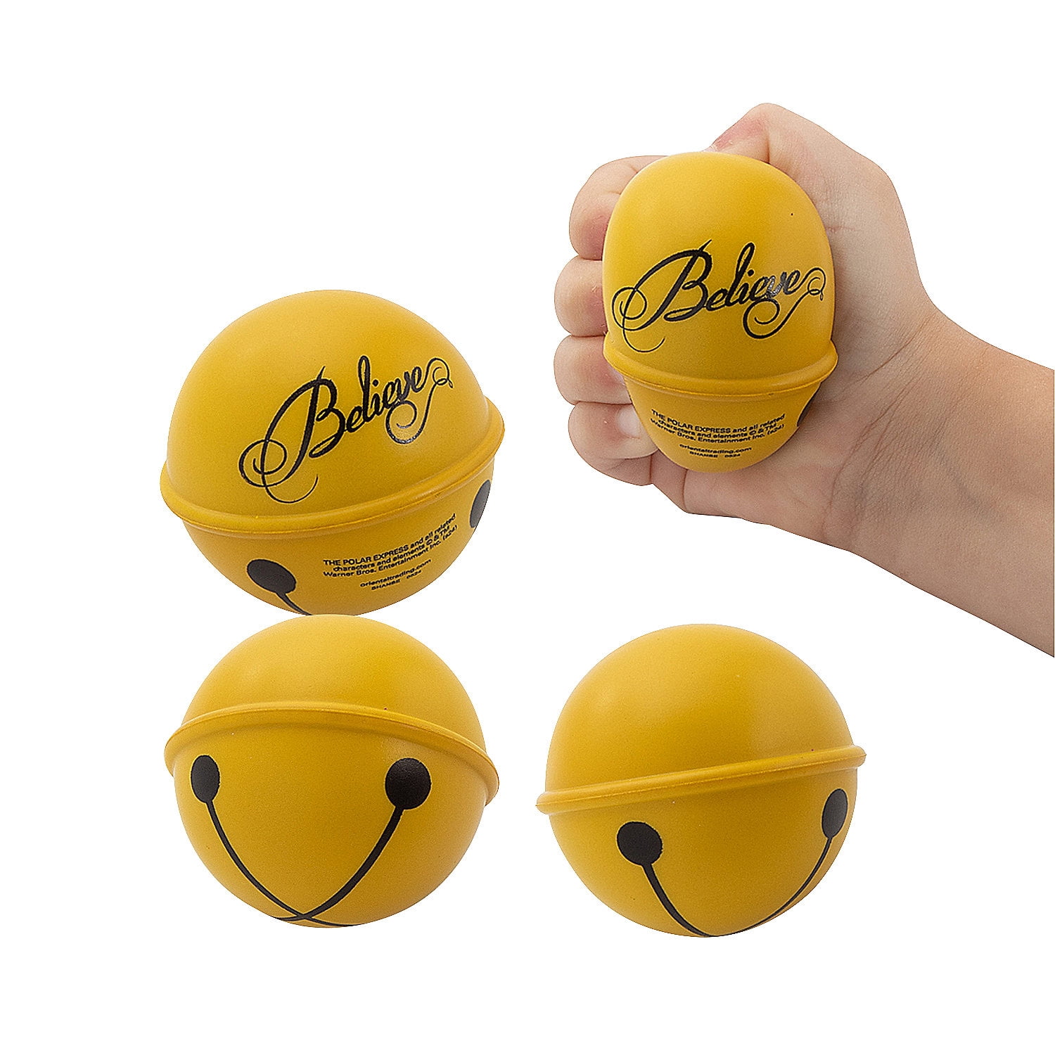 2 1/2" The Polar Express Bell-Shaped Foam Stress Balls - 12 Pieces ...