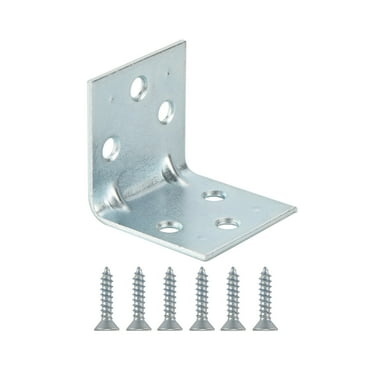 1-1/2 in. x 1-1/2 in. Inside Corner Brace, Steel, Zinc Plated (4 Pack ...