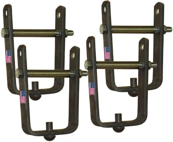 2-1/2 inch wide mega-duty axle leaf spring rebound clamps - set of four ...