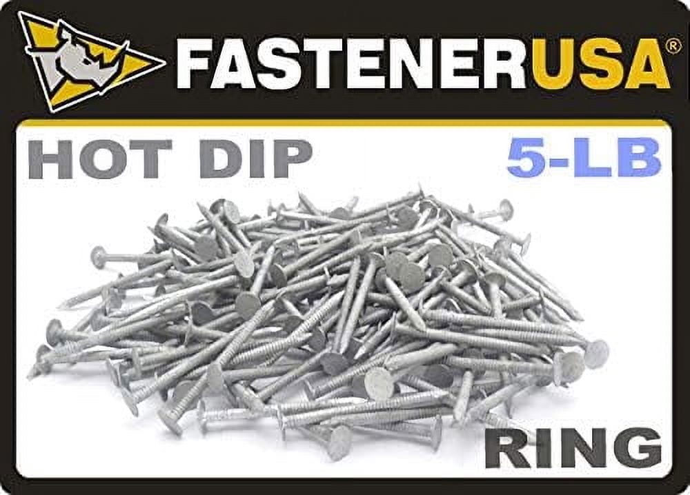 2 1/2" x 11GA 8D Ring A153-D HDG Roofing Nails 5lb | RN212RH5 - Walmart.com