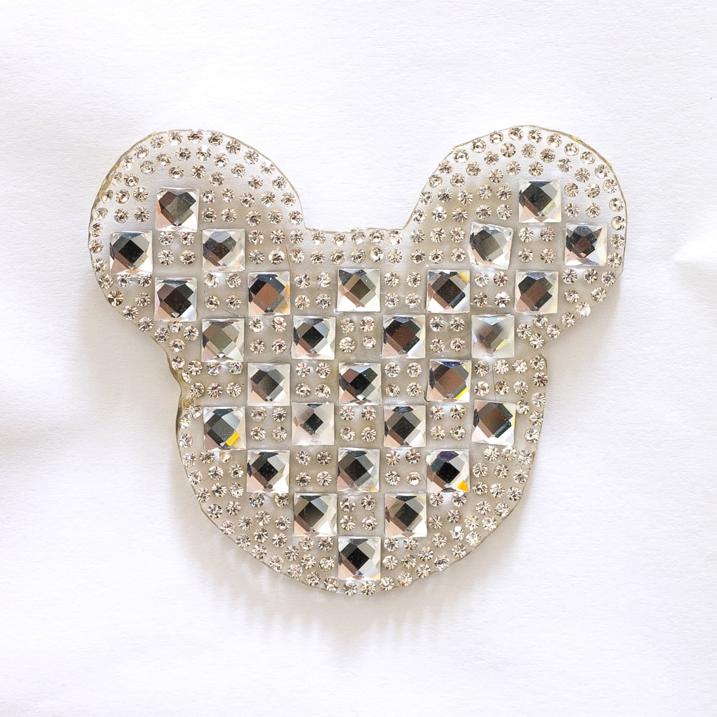 2 1/2" x 2 1/2" (6cm x 6cm) Iron-On Rhinestone Mickey Mouse # APPL05 ...