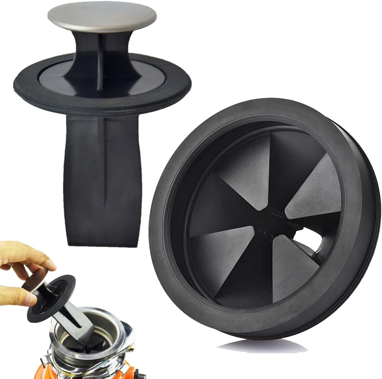 2 in 1 3 1/8 Inch Garbage Disposal Sink Baffle Splash Guard and Garbage ...