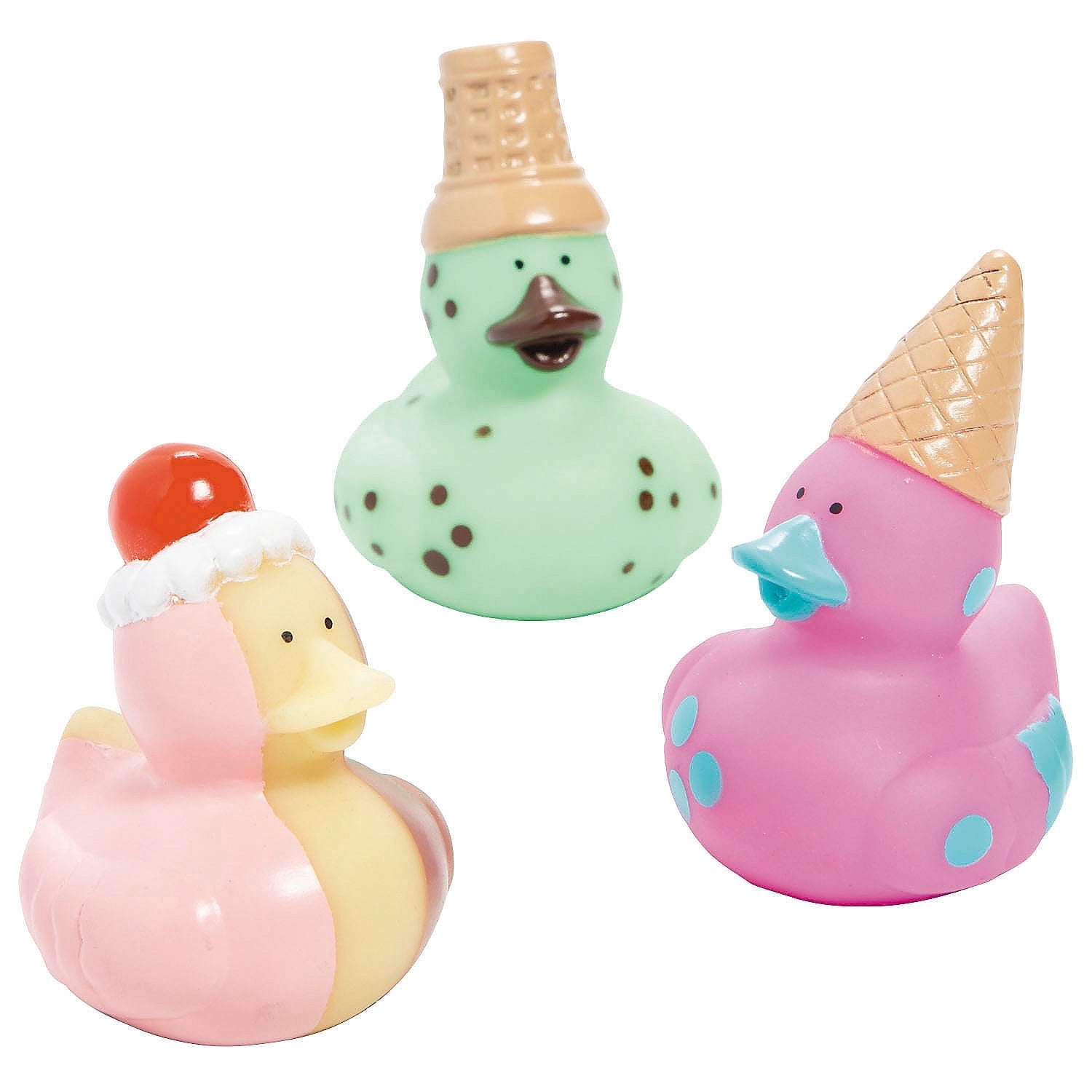 2 1/4" - 2 1/2" Ice Cream Rubber Ducks - 12 Pieces - Walmart.com