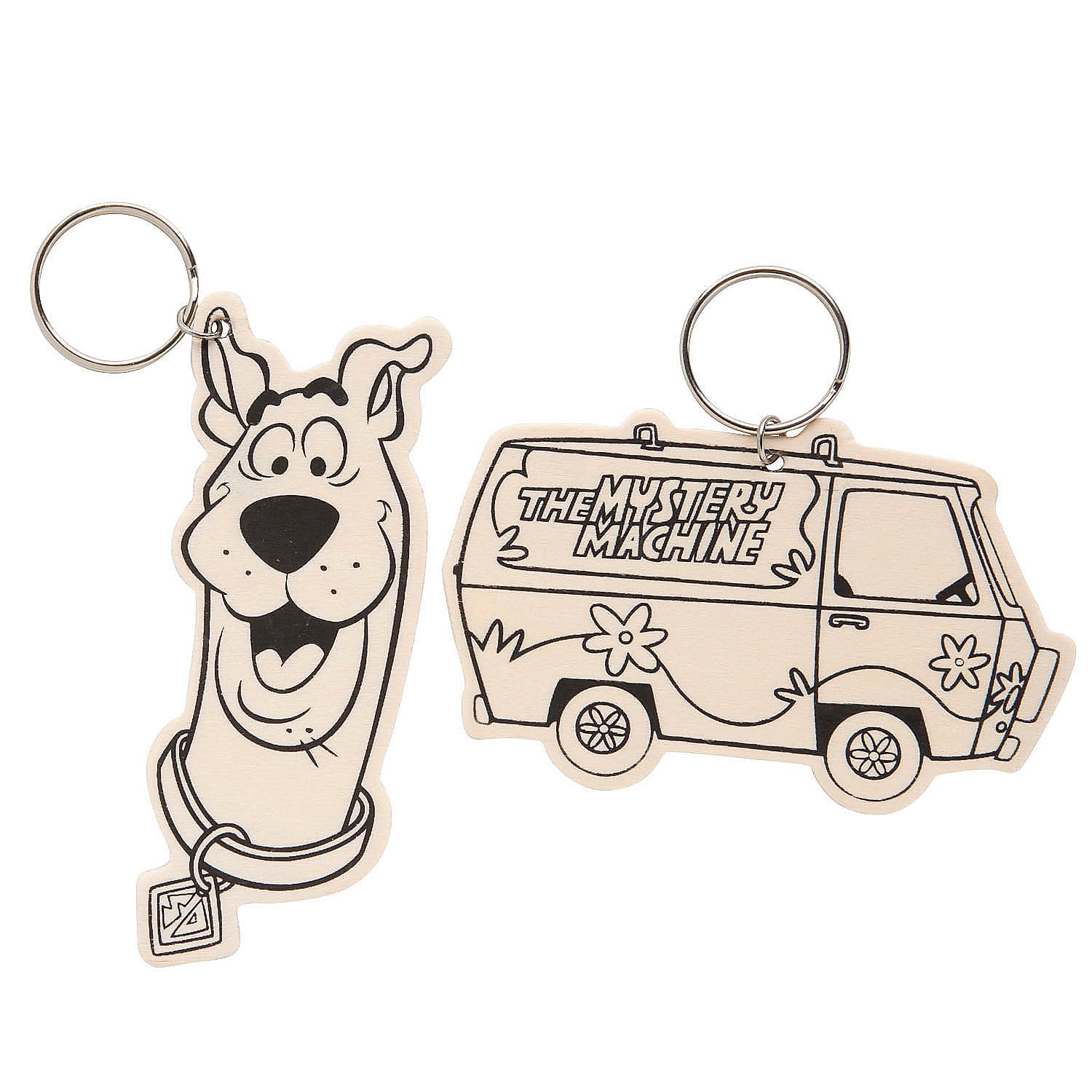 2 1/4" – 3 3/4" Color Your Own Unfinished Wood Scooby-Doo! & Mystery ...