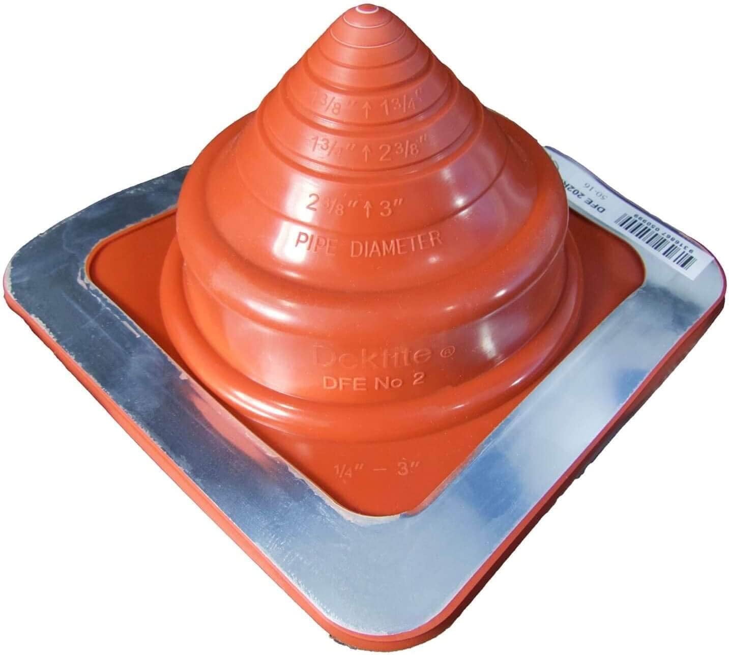 #2 (1/4" - 3") DEKTITE RED Square Base High Temp Silicone - Flexible ...