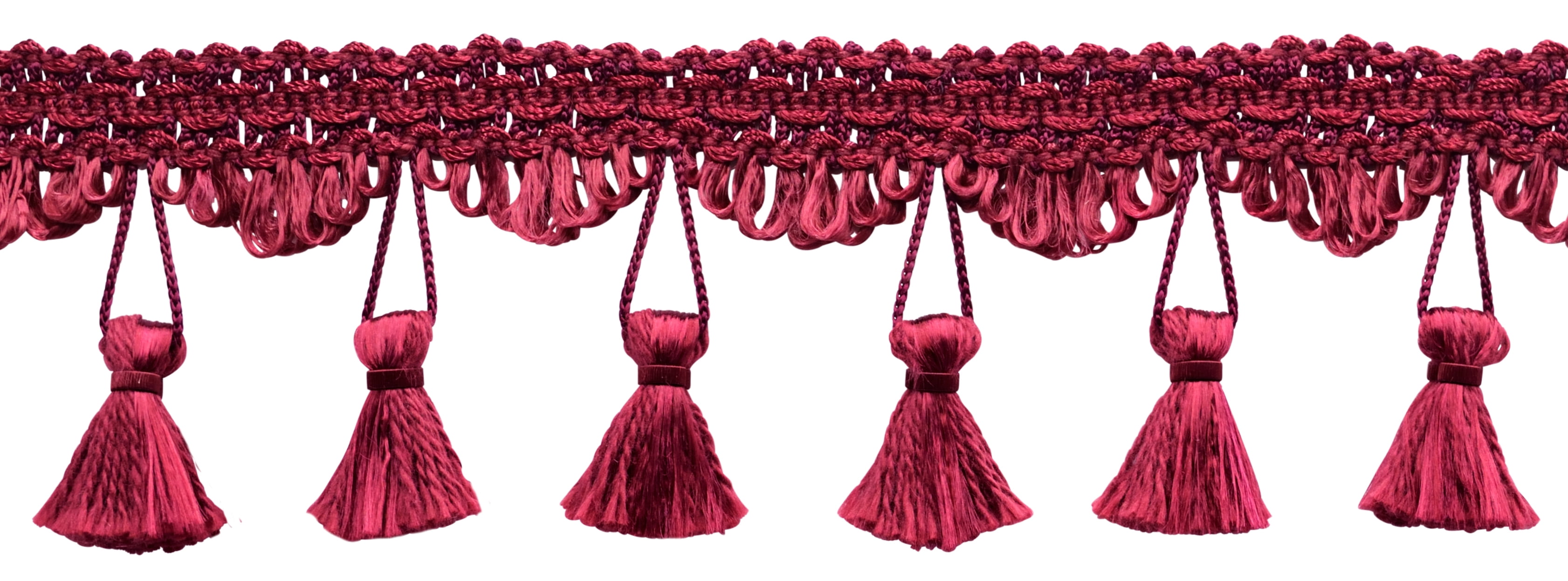 2 1/4" (5.5cm) Elegant Scalloped Tassel Fringe Trim # TFSS0225,, Dark ...