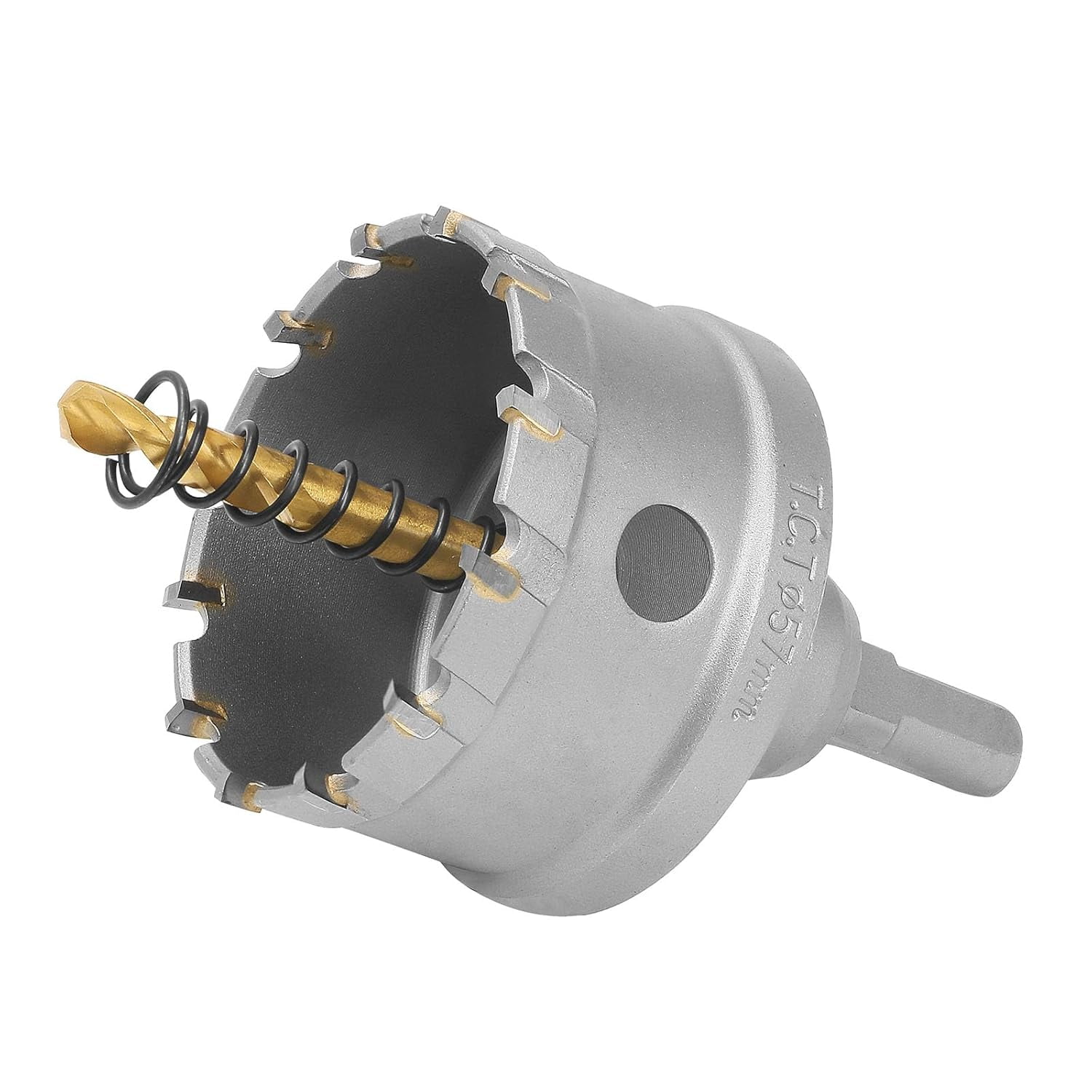 2-1/4 Inch Carbide Hole Saw with Titanium Plated Center Drill Bit ...