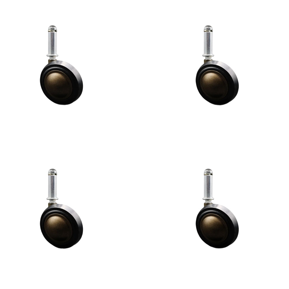 2-1/4 Inch Swivel Metal with Soft Rubber Tread Ball Caster Wheels for ...