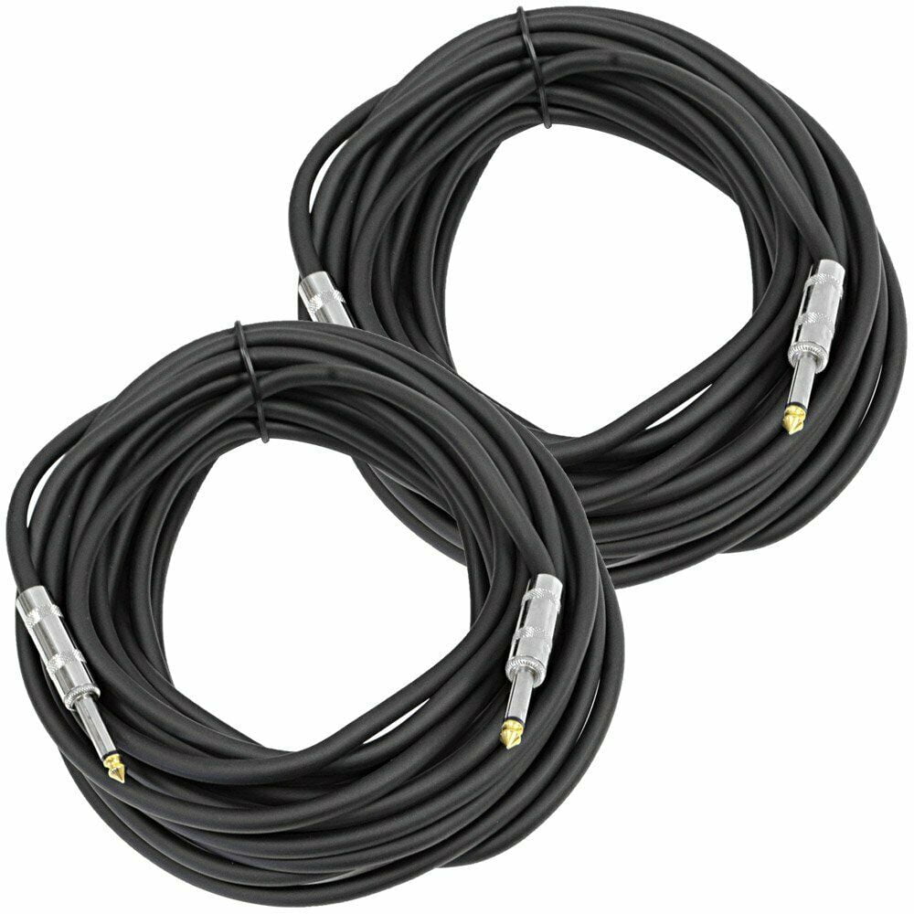 2 1/4" to 1/4" 12 FT. 12 Gauge Wire DJ/ PRO Audio Speaker Cable ...