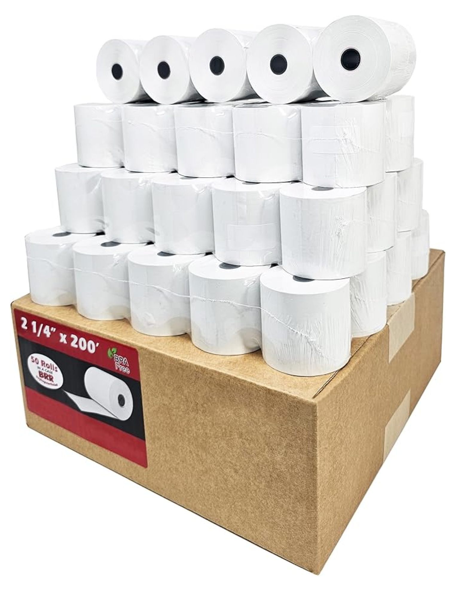 2 1/4 x 200 Thermal Paper Rolls [Pack of 50 Rolls - GSM] POS register ...