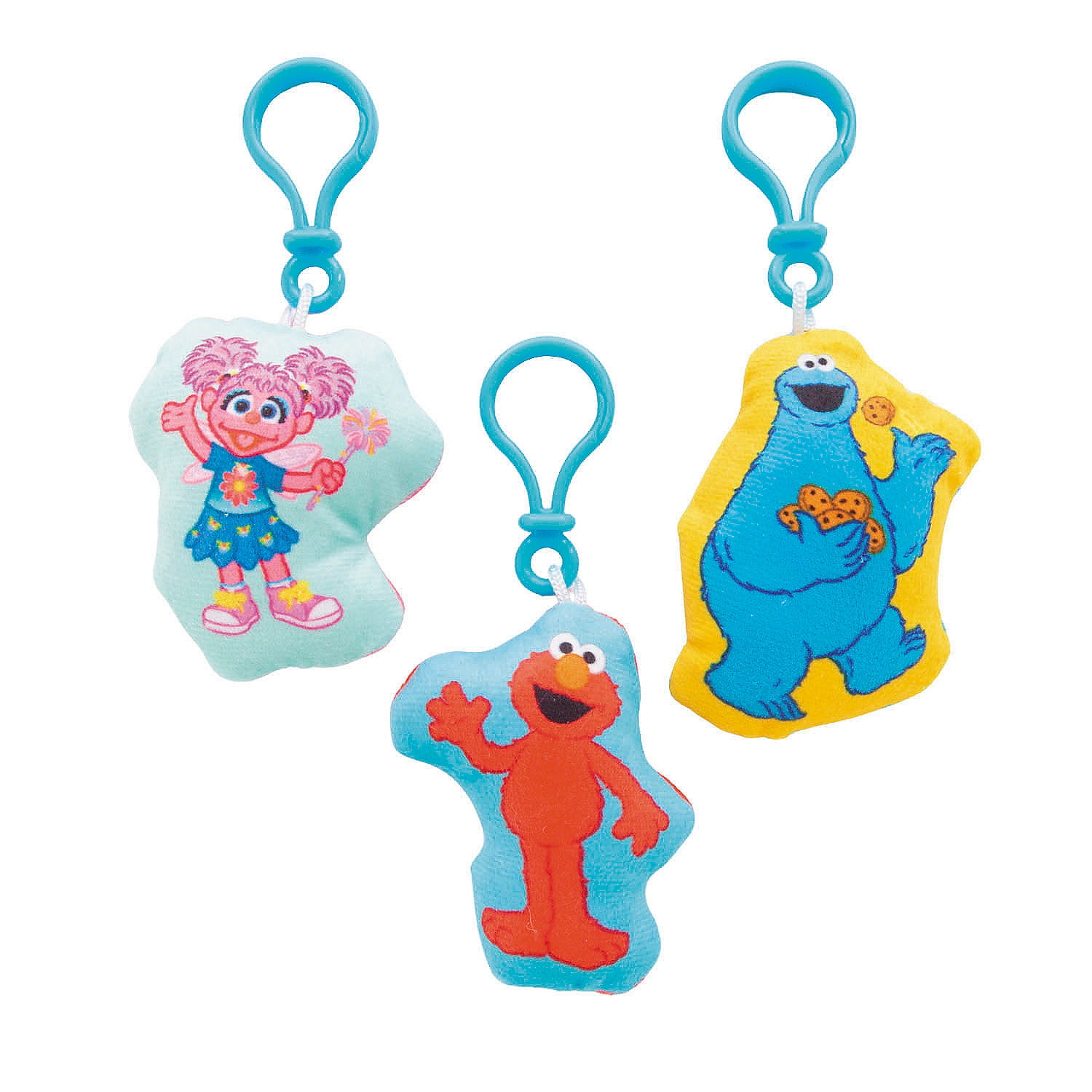 2 1/4" x 3 1/2" Sesame Street Flat Stuffed Backpack Clips - 12 Pc ...