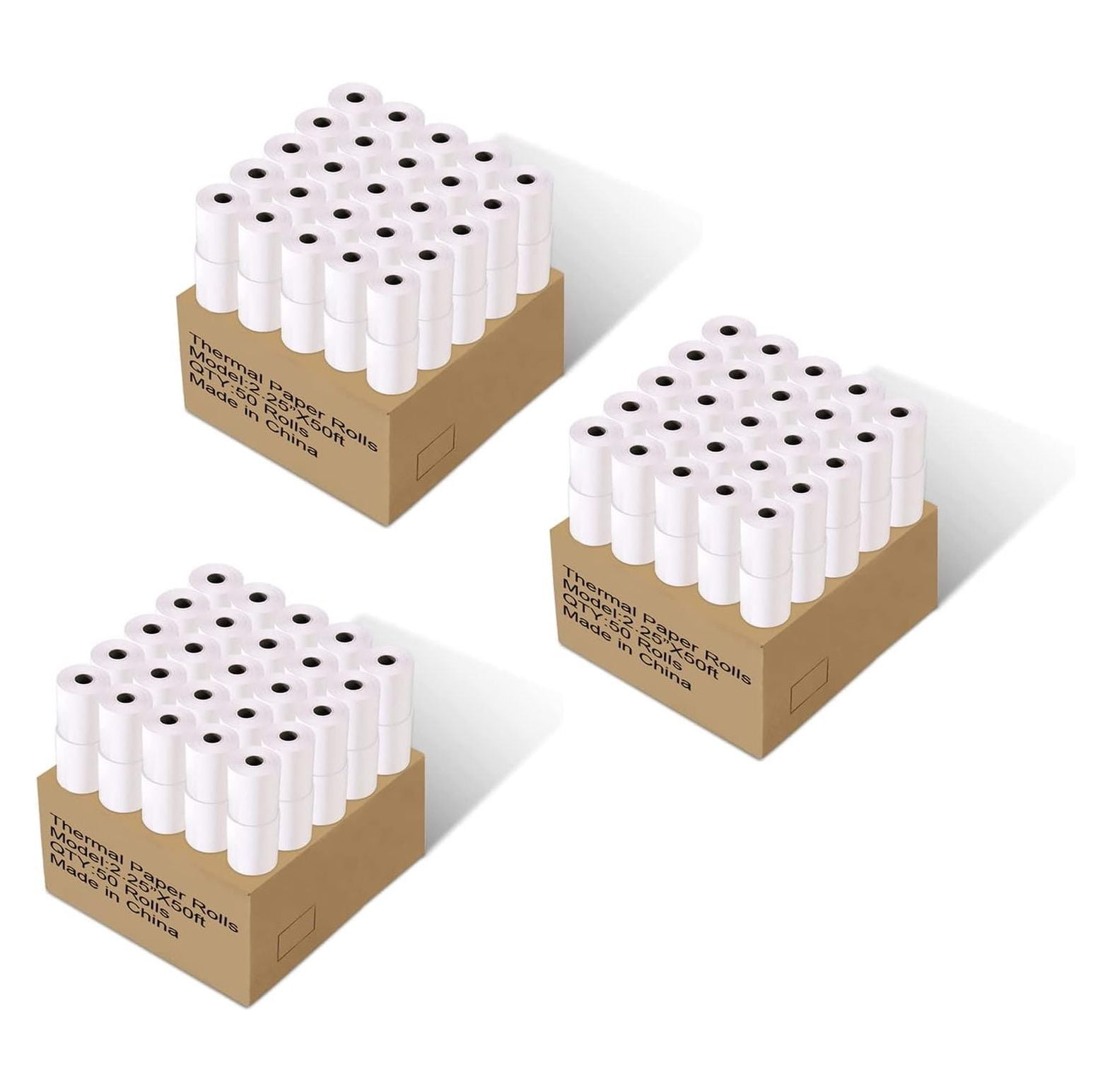 2 1/4 x 50 Thermal Paper Receipt Rolls 2.25 x 50 ft Receipt Paper POS ...