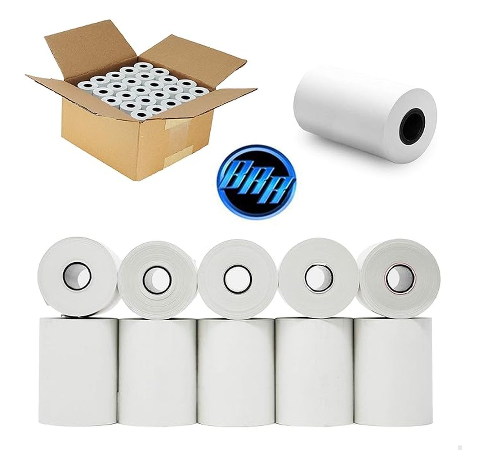 2 1/4 x 50 thermal paper rolls (50 Rolls x 6 cases) PAX A920 Verifone ...