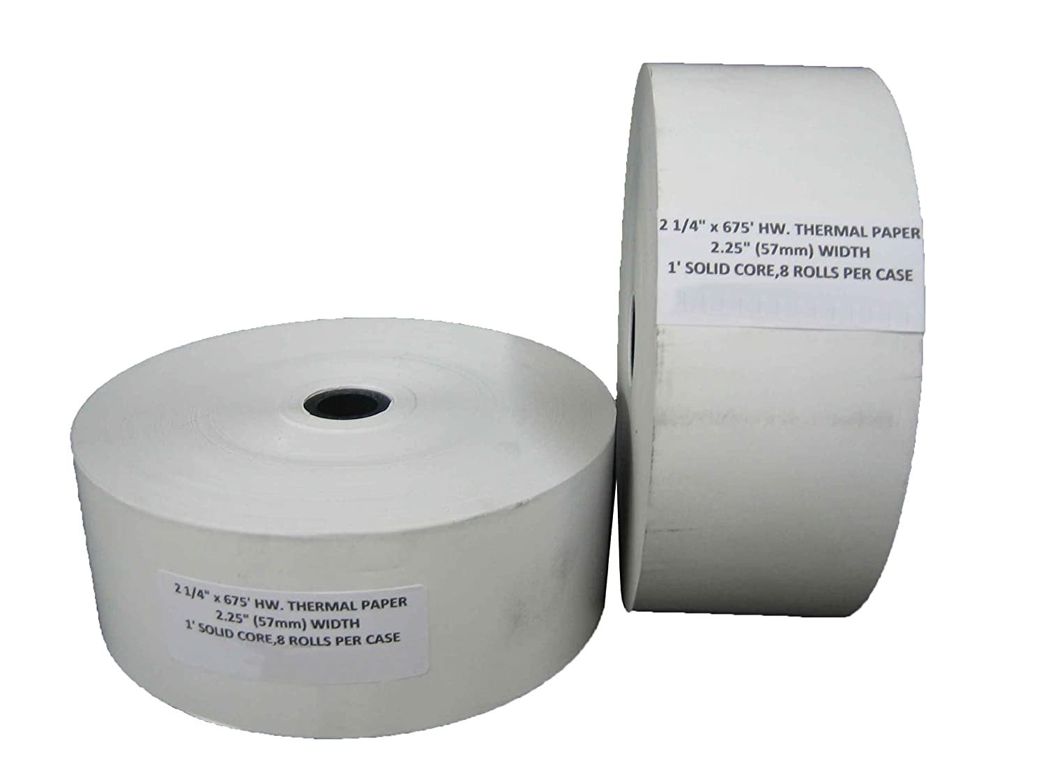 2 1/4" x 675' HEAVY WEIGHT THERMAL ATM RECEIPT PAPER 8 ROLLS / CASE ...
