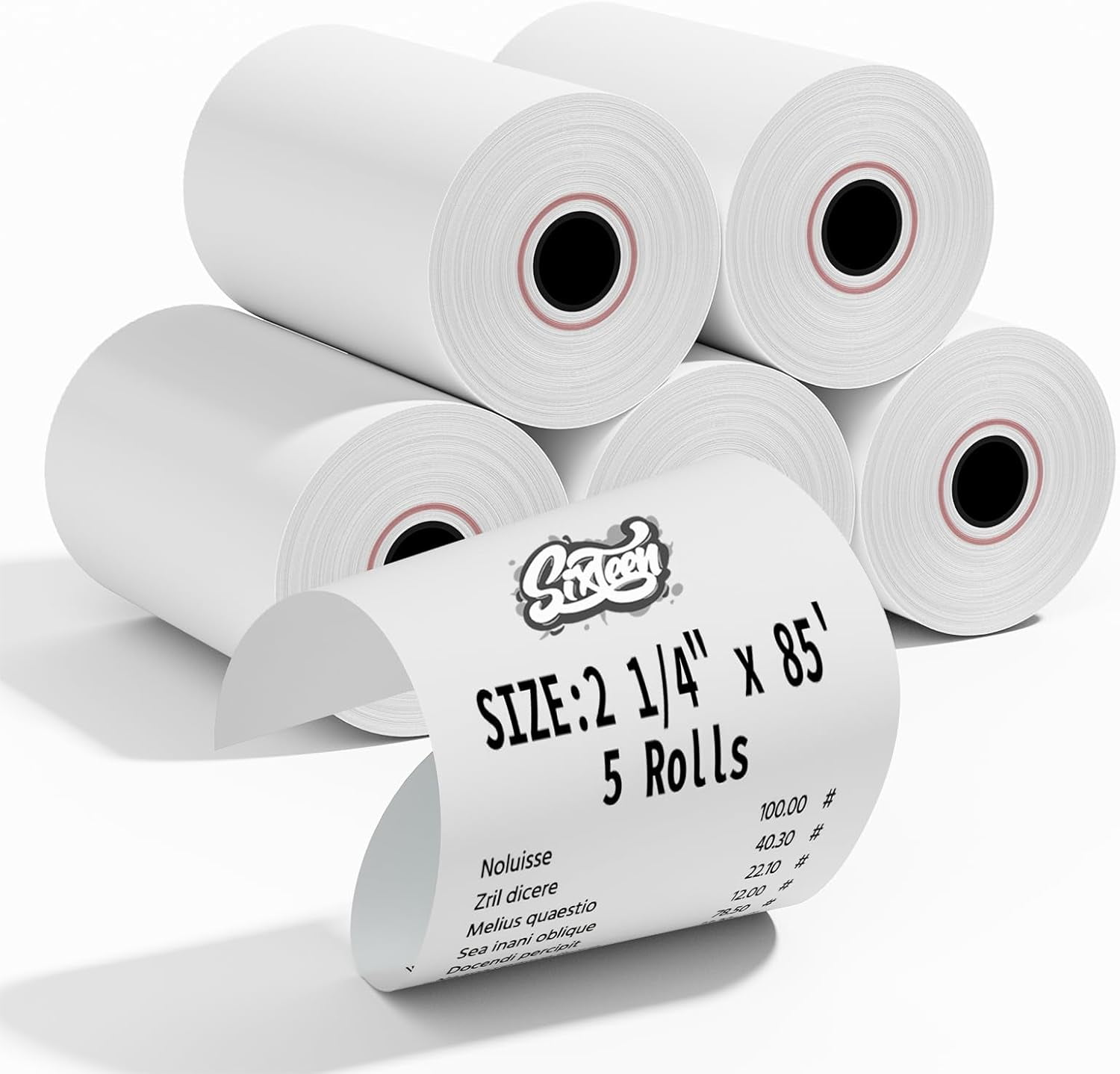 2 1/4 x 85 Thermal Paper Rolls, 5 Rolls POS Receipt Rolls Fits All ...