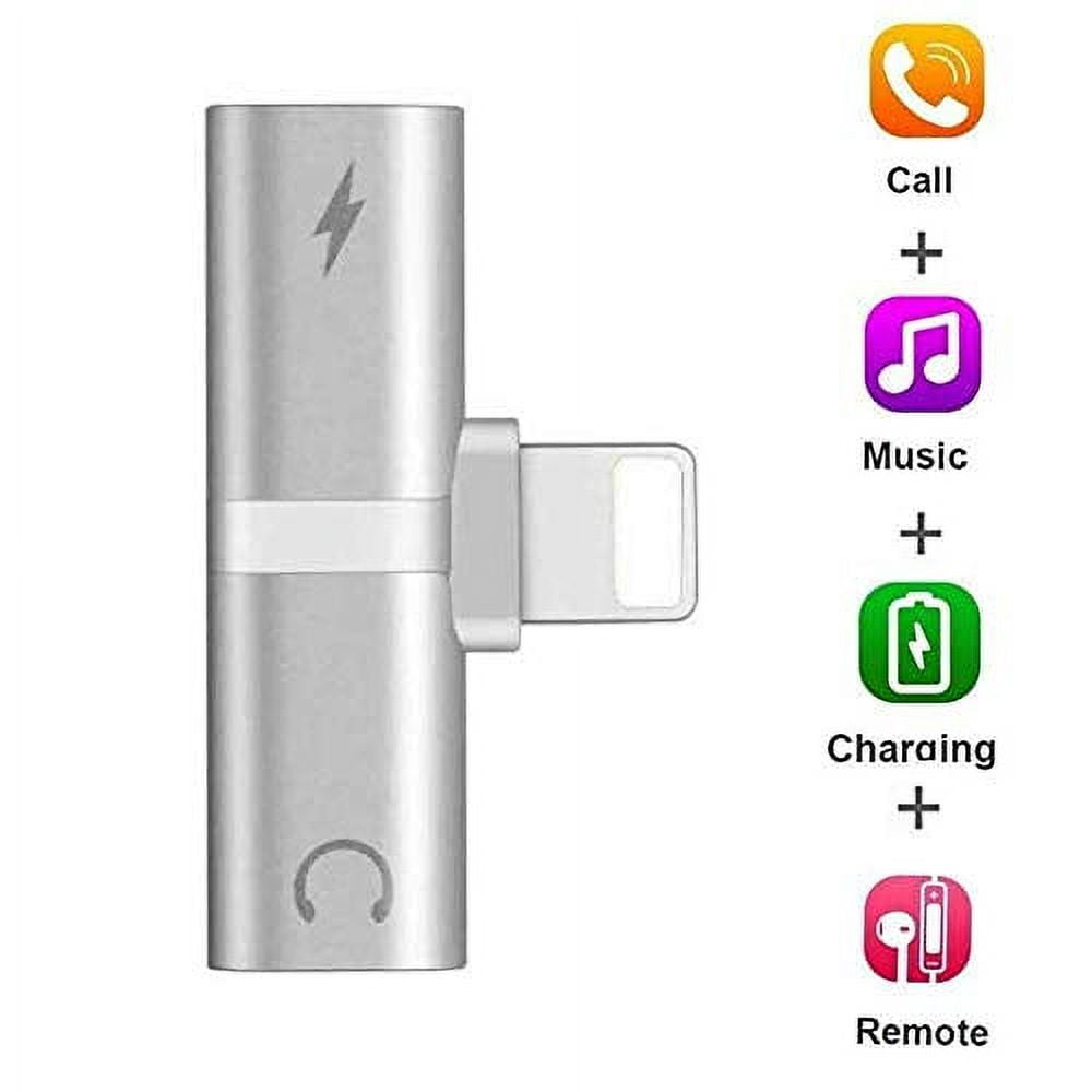 2 in 1 Adapter Splitter Audio Charge, Dual Port Splitter Headphone ...