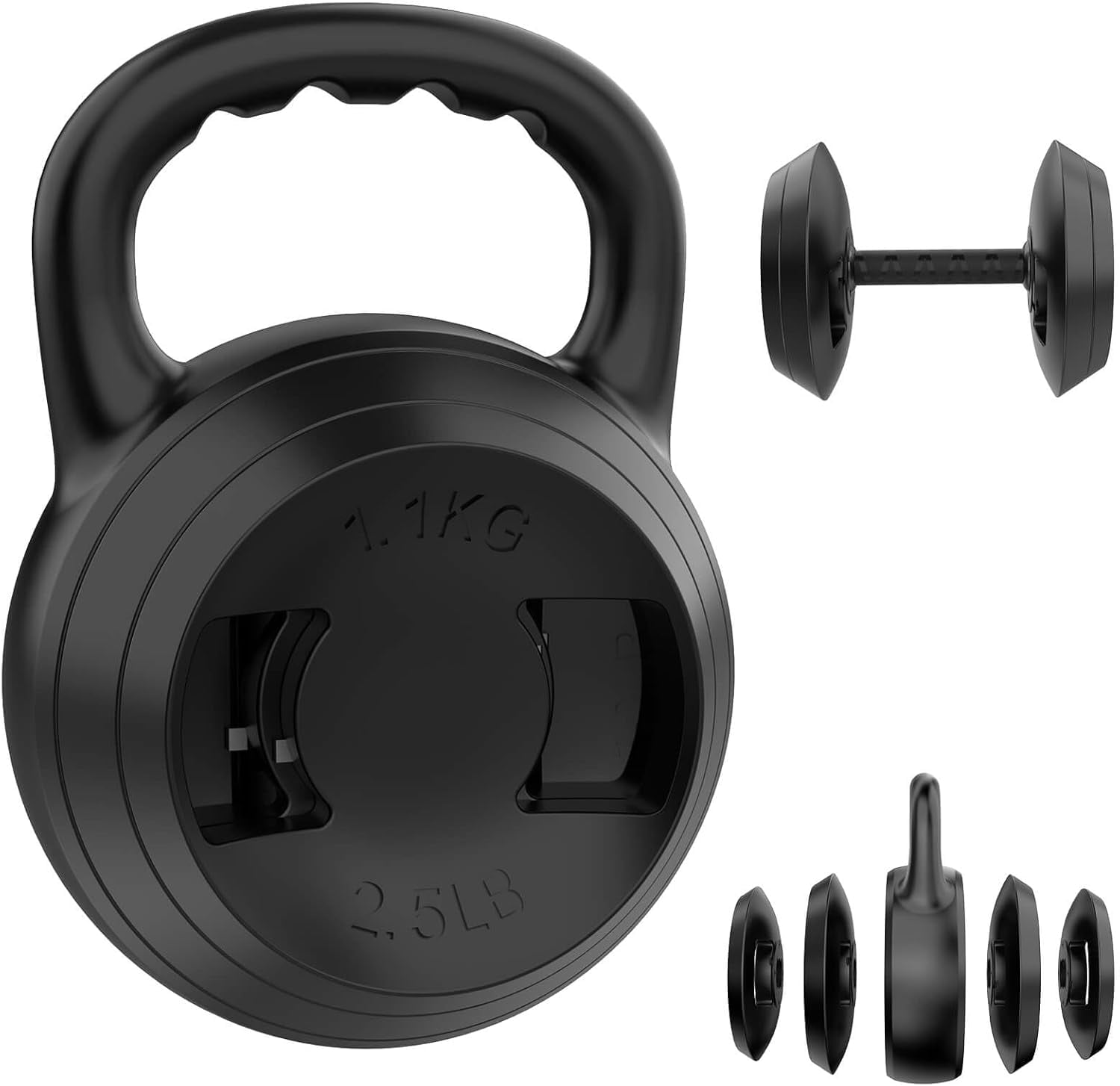 2-1 Adjustable Kettlebells Set, Kettle bell Weights Set (10lb/12.5lb ...