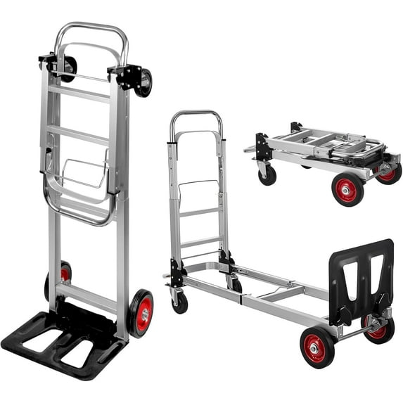 2 in 1 Aluminium Hand Truck Dolly 450lbs Capacity, Heavy Duty ...
