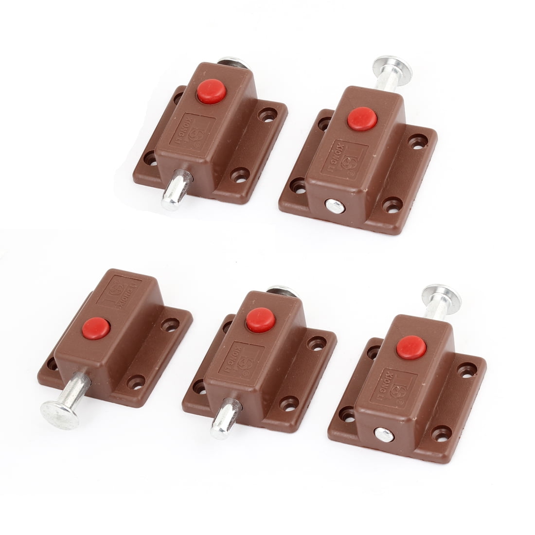 2.1" Automatic Spring Loaded Press Stainless Steel Door Security Bolt 5 ...