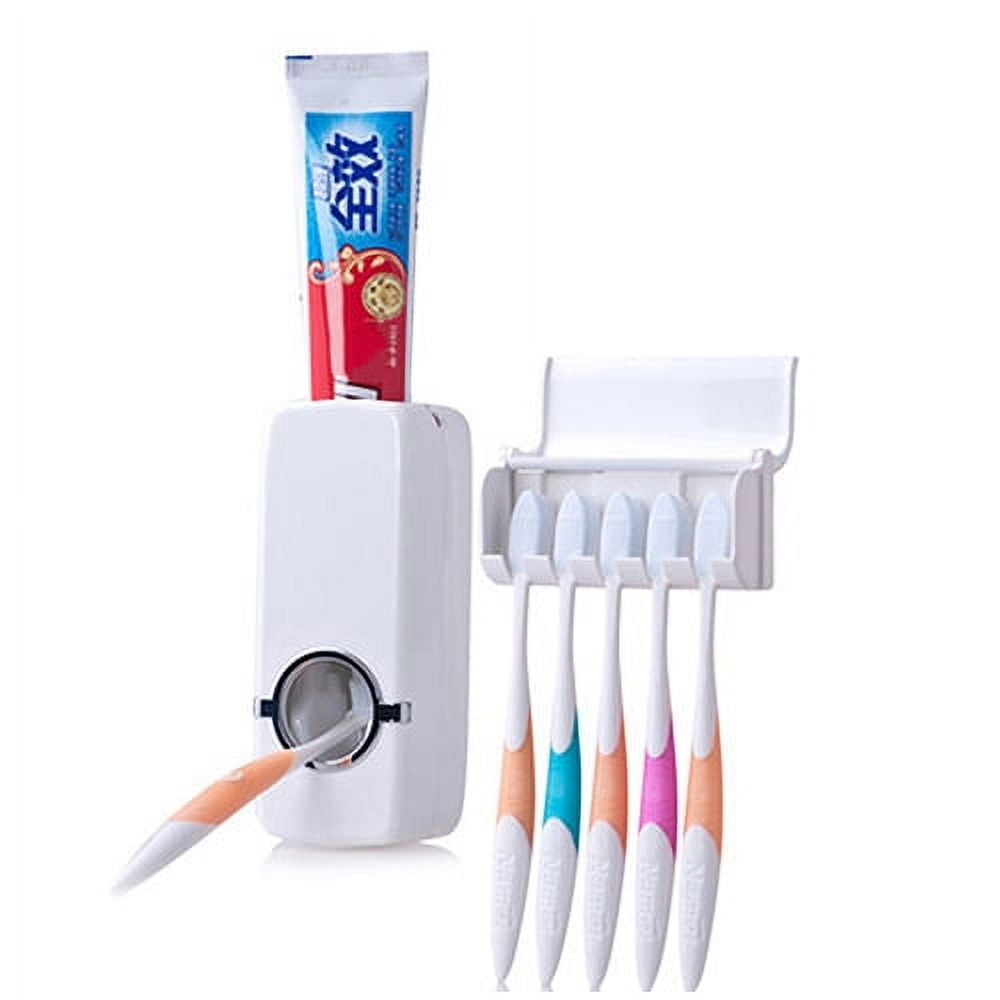 2 in 1 Automatic Toothpaste Dispenser Toothbrush Holder Multi ...