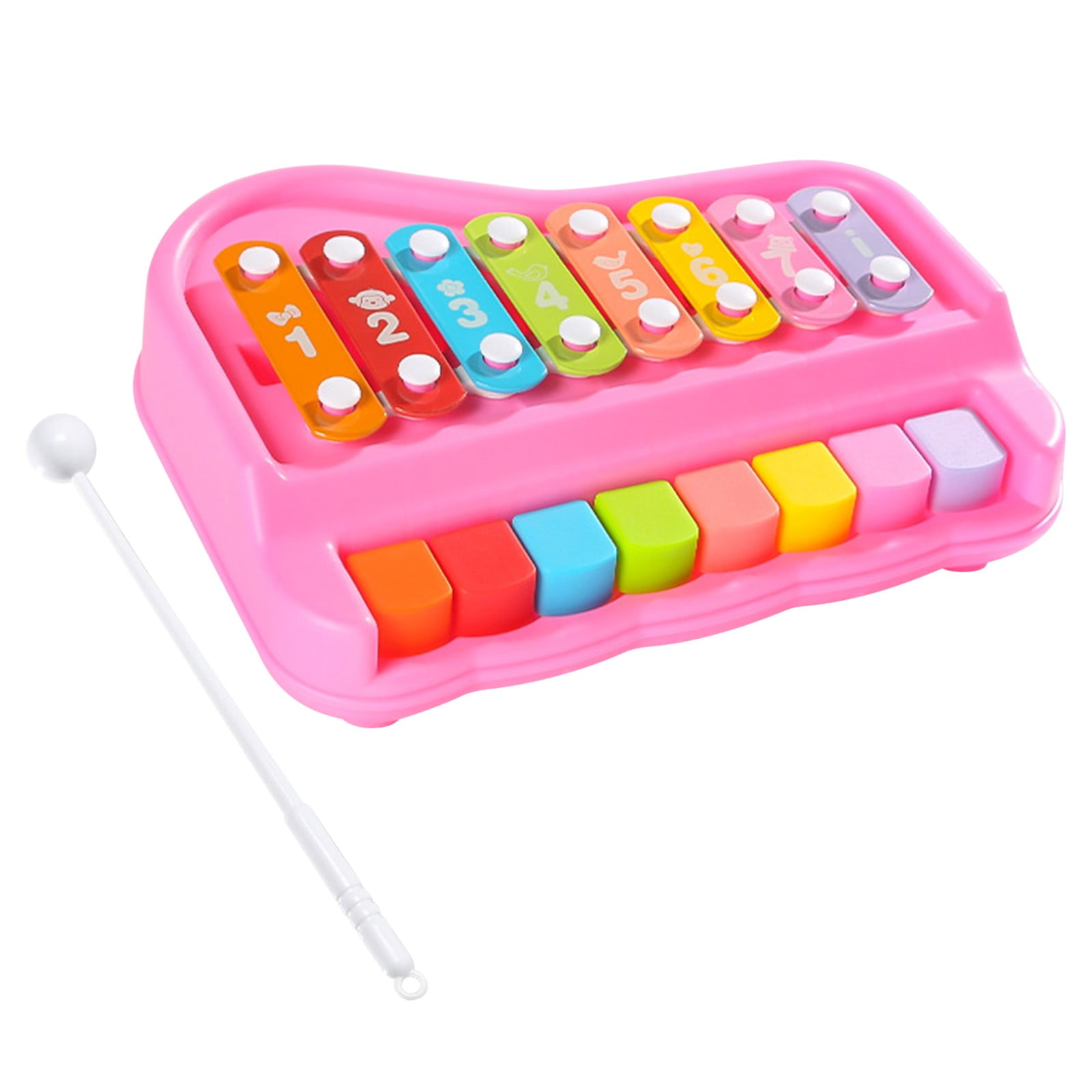 2 in 1 Baby Piano Xylophone Toy for Toddlers 1-3 Years Old 8 ...