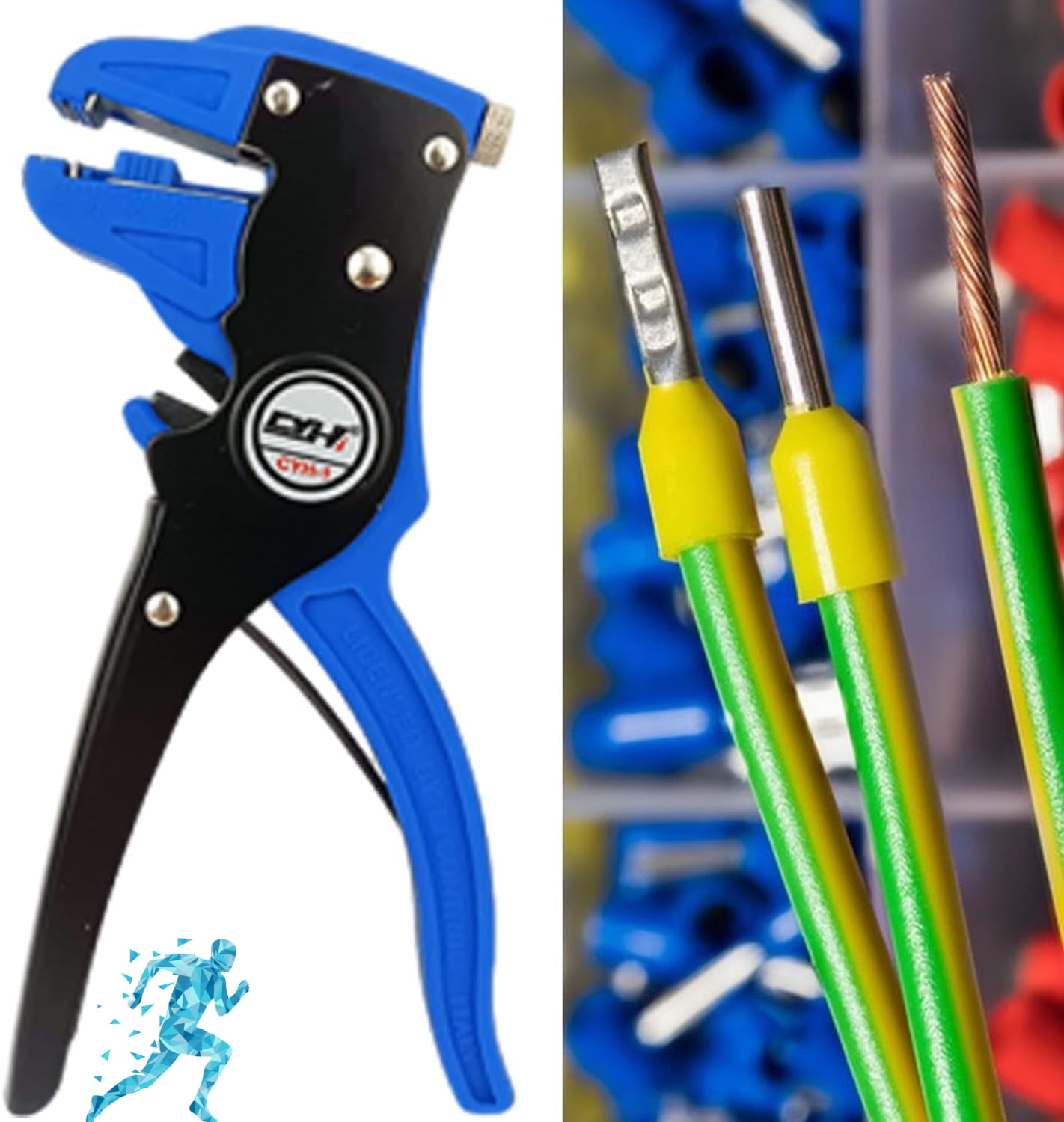 2 in 1 Cable Stripper Tool, Derivemid Cable Strippers, Automatic Wire ...