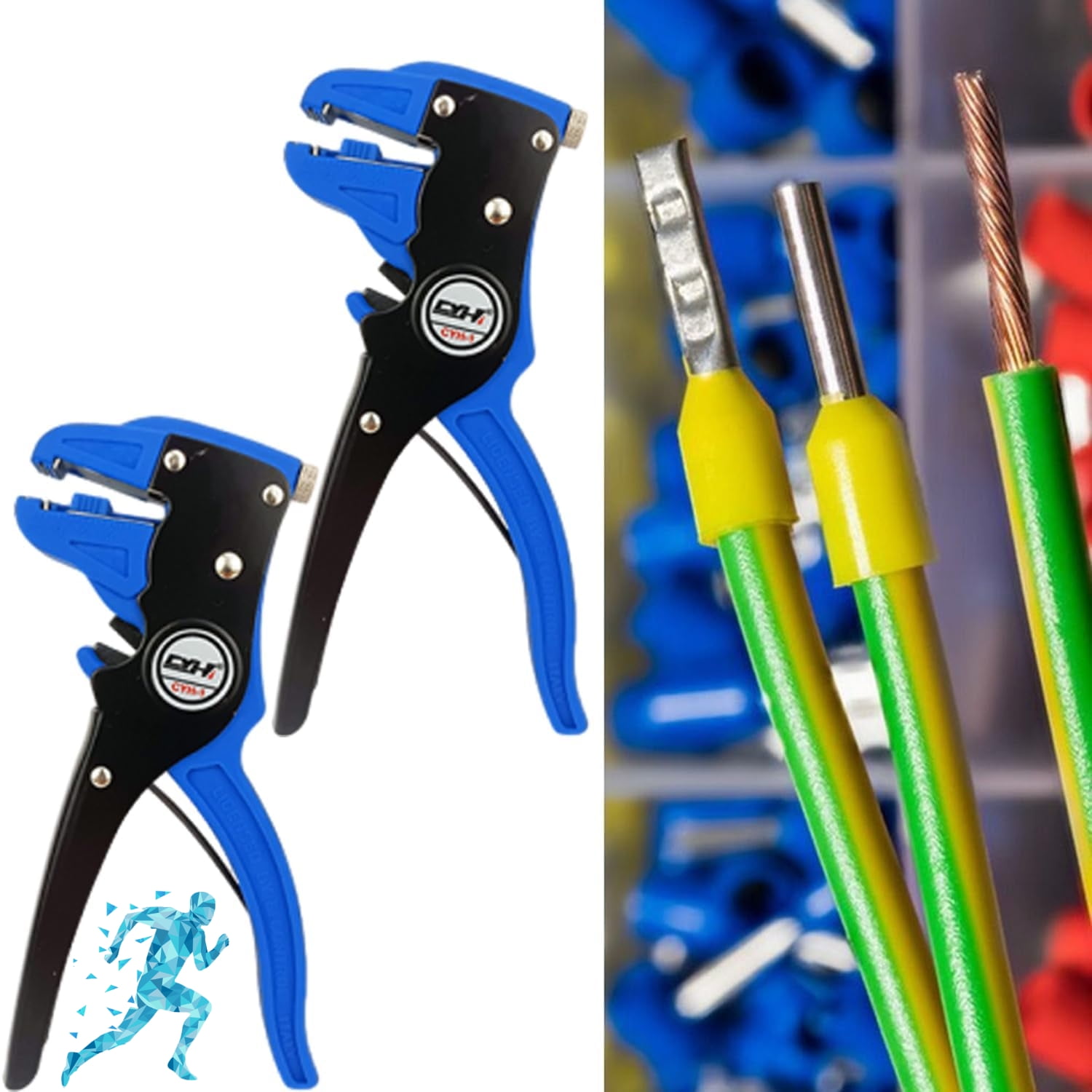 2 in 1 Cable Stripper Tool, Derivemid Cable Strippers, Automatic Wire ...