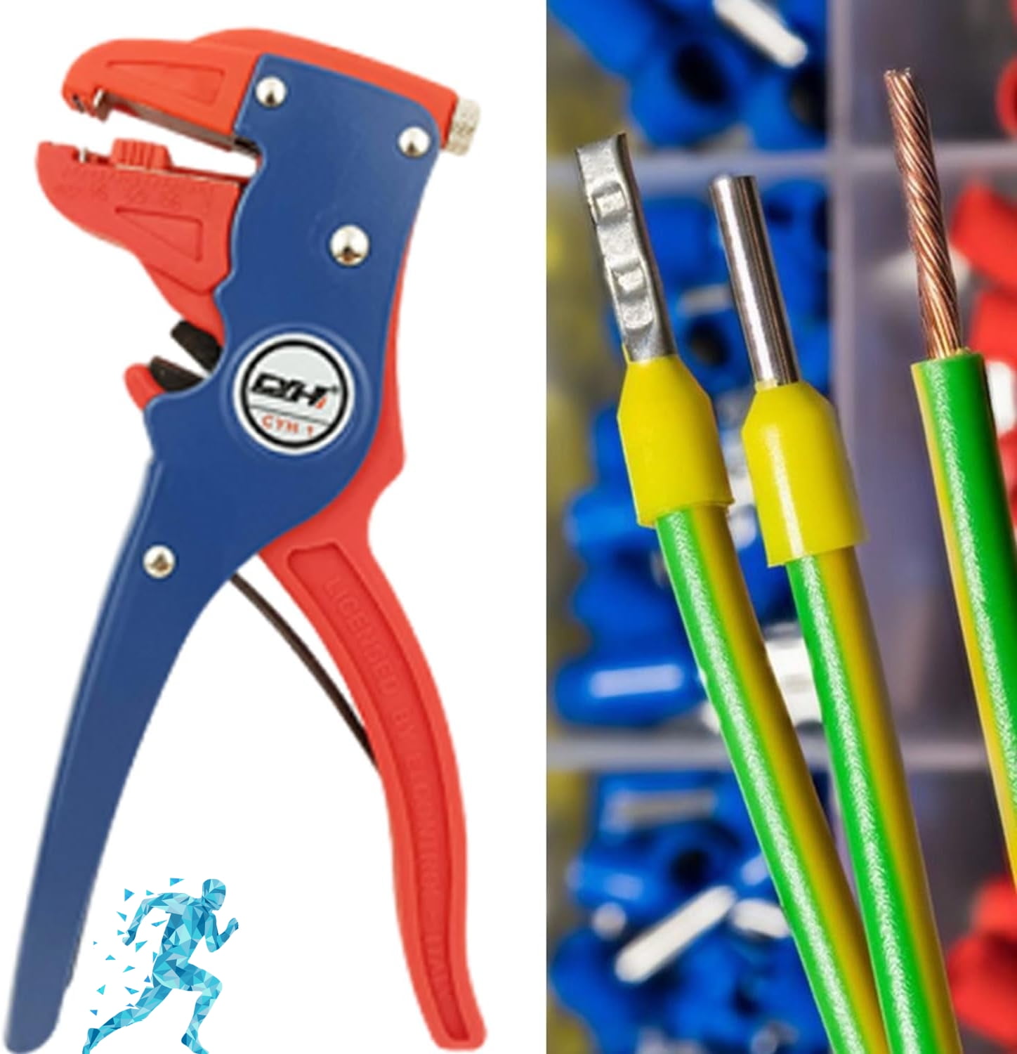 2 in 1 Cable Stripper Tool, Derivemid Cable Strippers, Automatic Wire ...