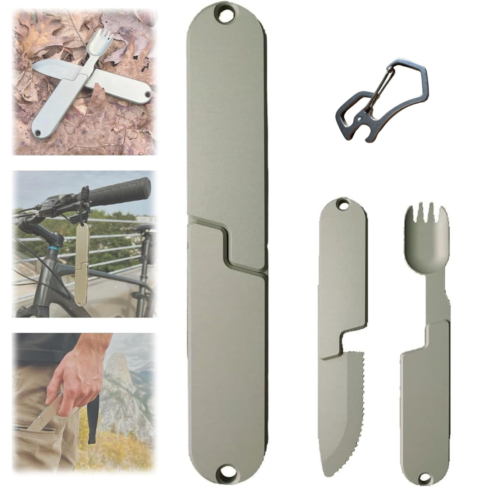 2 in 1 Camping Eating Utensils Set,Respectivem Camping Eating Utensils ...