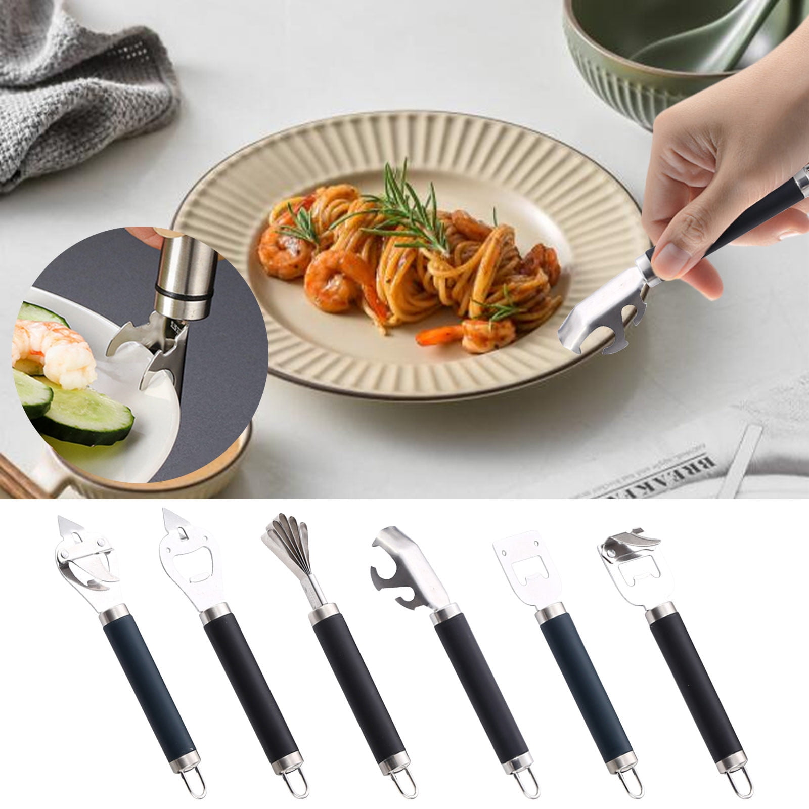 2 in 1 Can Punch Bottle Opener Clearance, 1.73"*7.68" Manual Stainless ...
