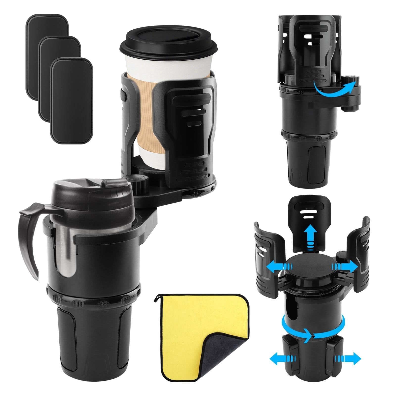 2 in 1 Car Cup Holder Expander, Multifunctional Expandable Car Cup with ...