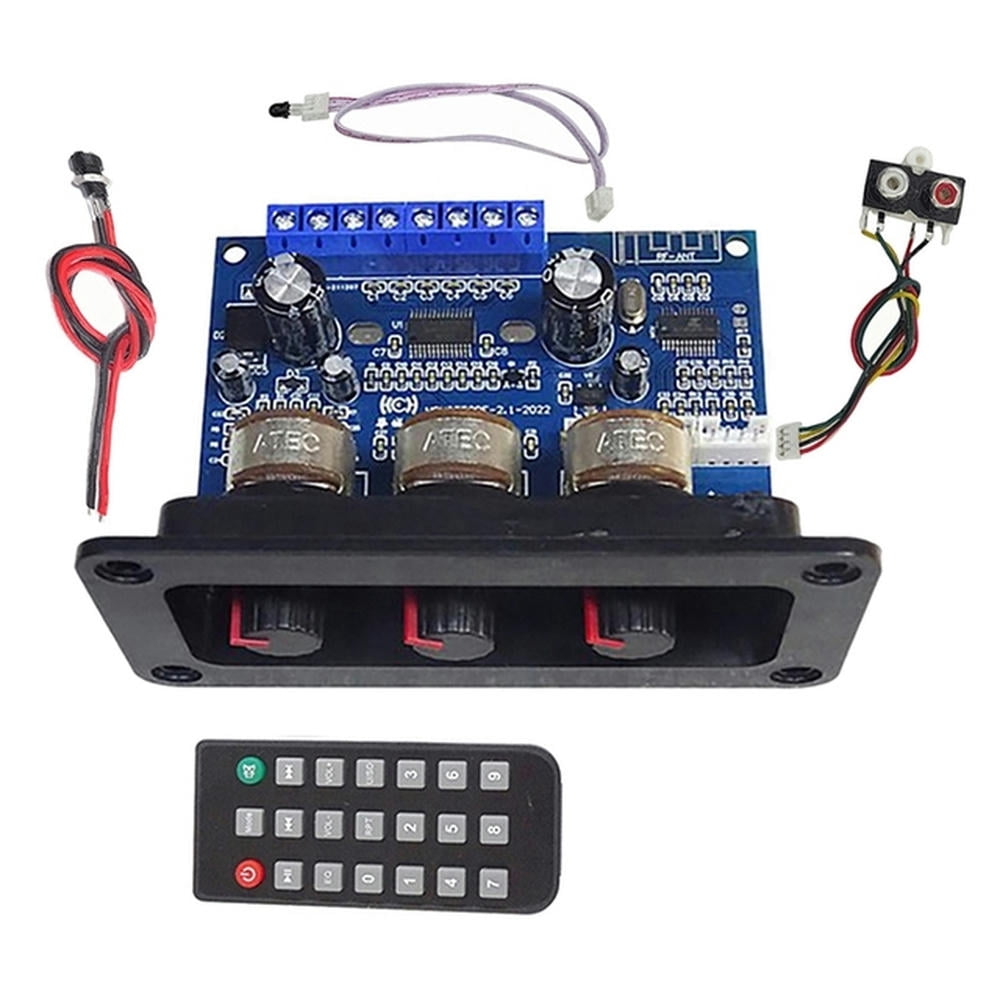 2.1 Channel Amplifier Board with DC Female+AUX Cable+Remote Control ...