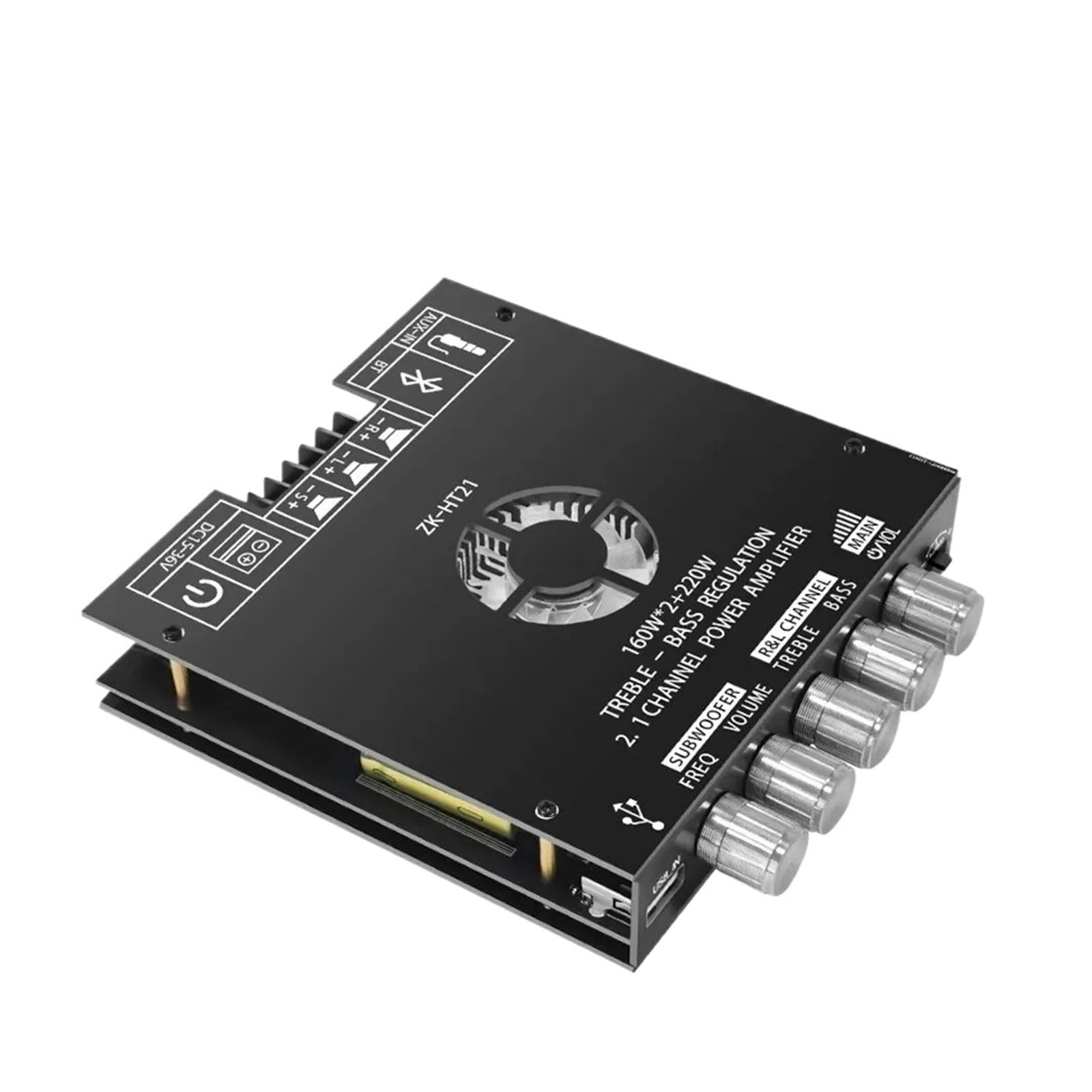 2.1 Channel Bluetooth Digital Power Amplifier Module High Low Tone ...