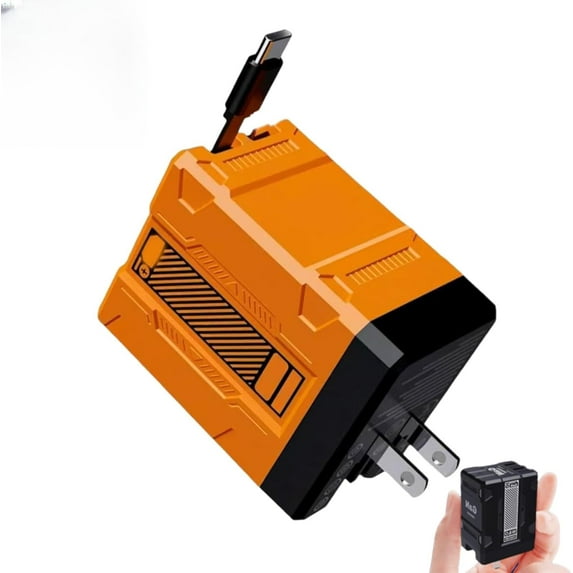 2 in 1 Compatible 120W Fast Charger, Upgraded Scalable Retractable 120w ...