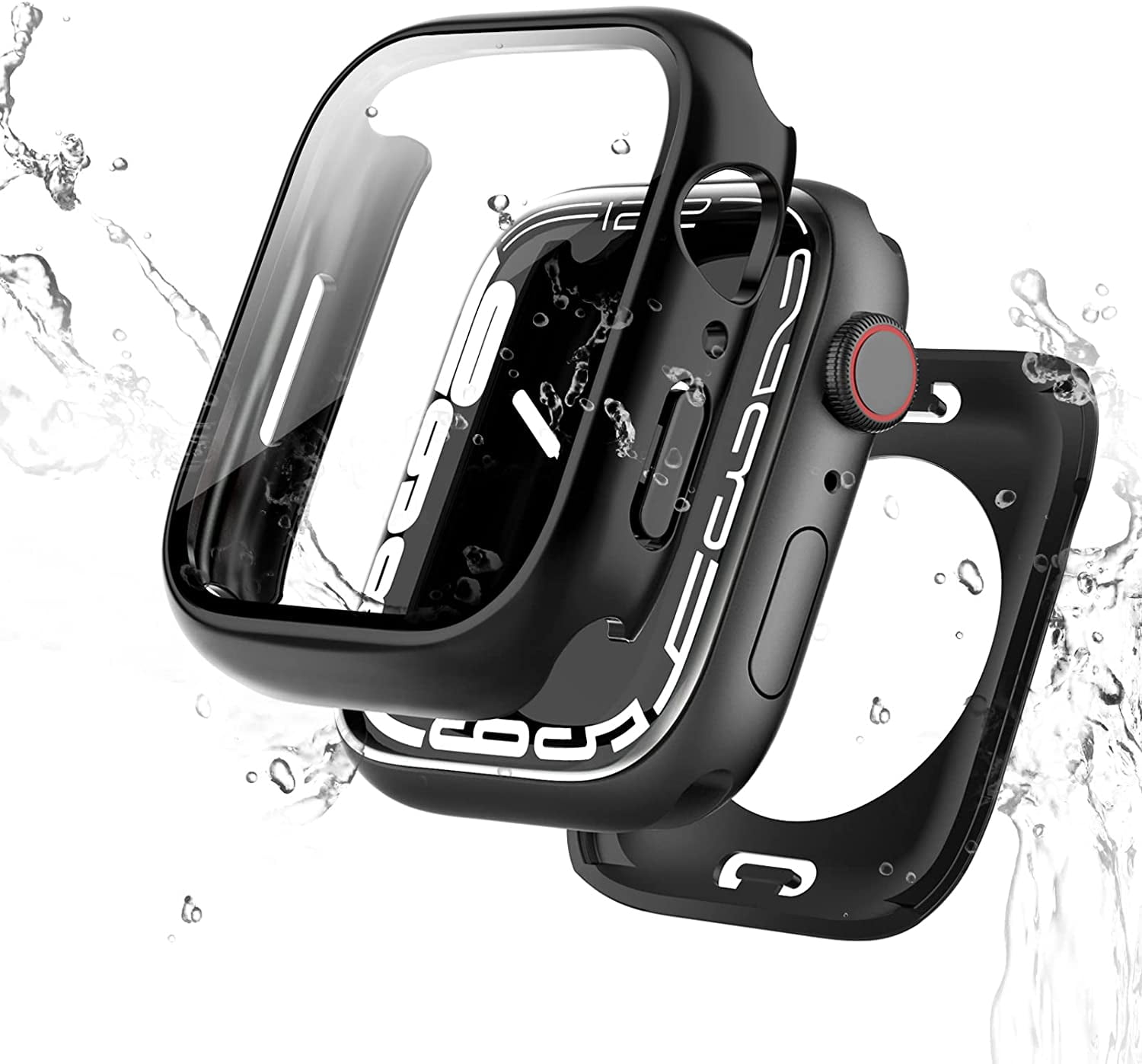 2 in 1 Compatible for Apple Watch Waterproof Case Apple Watch Series 7/ ...