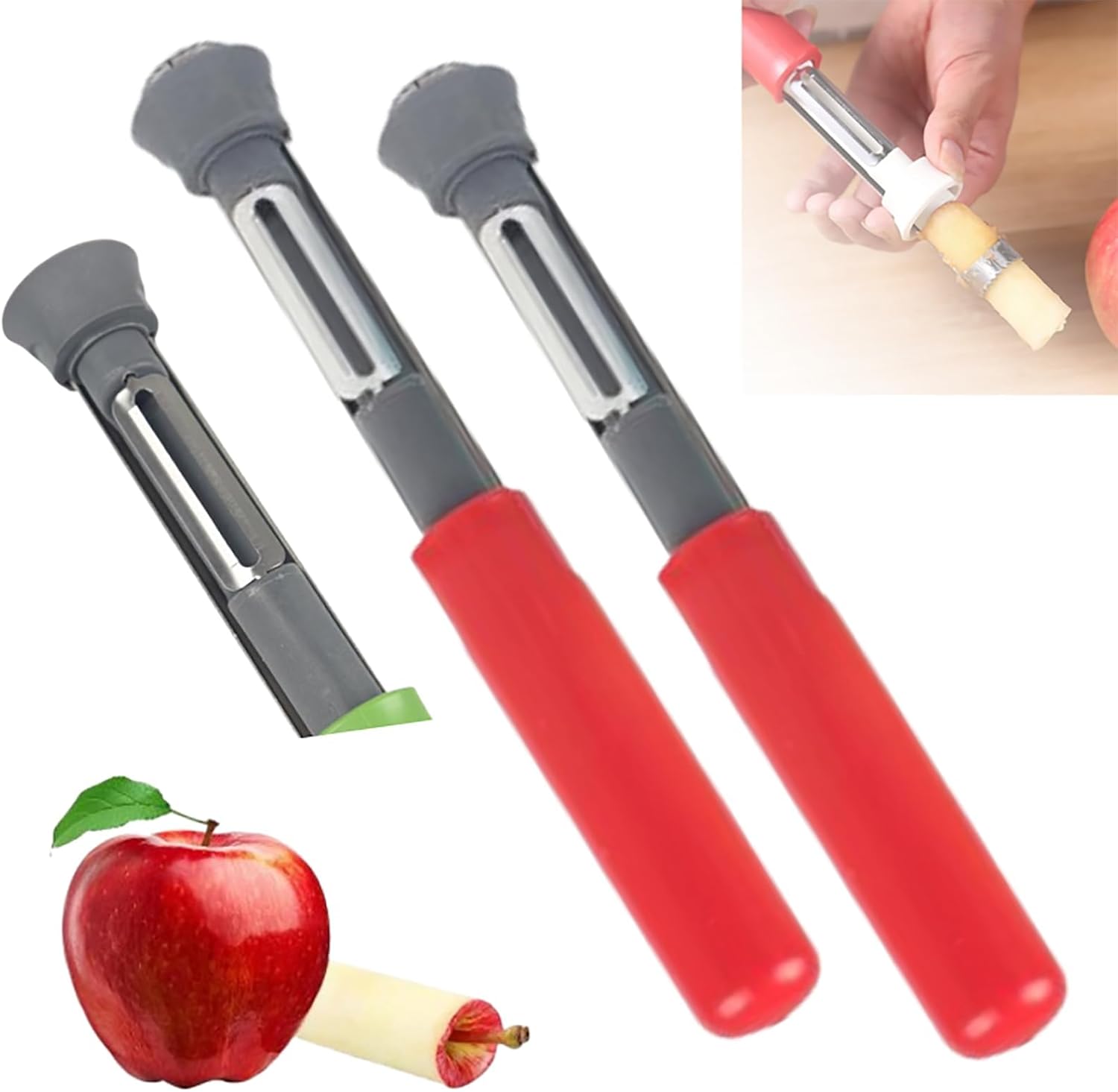 2 in 1 Corer Remover, 2024 Stainless Steel Fruit Corer & Peeler 2 in 1 ...