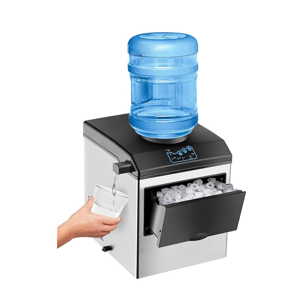 2 in 1 Countertop Ice Maker, Built-in Water Dispenser with Basket ...