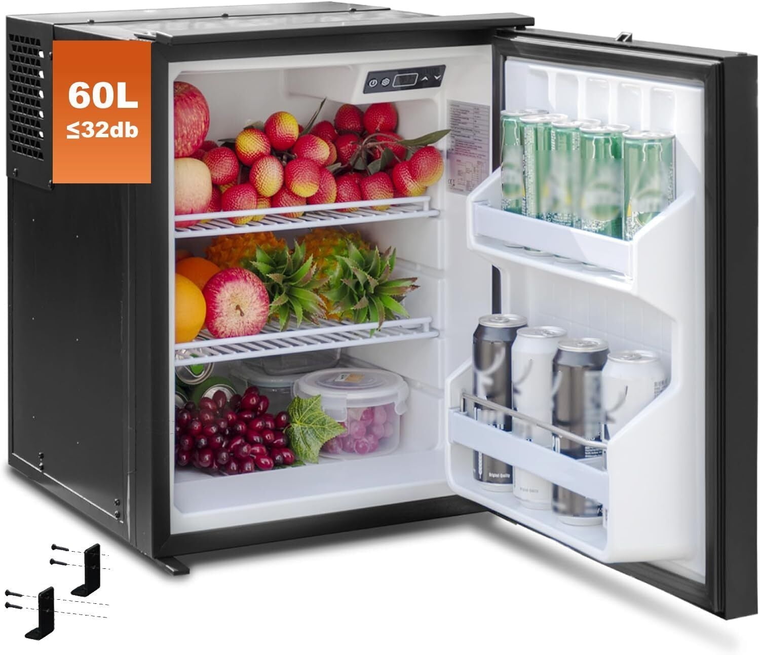 2.1 Cu ft Compressor Vehicle Car Refrigerator Mini 12/24V DC Travel ...