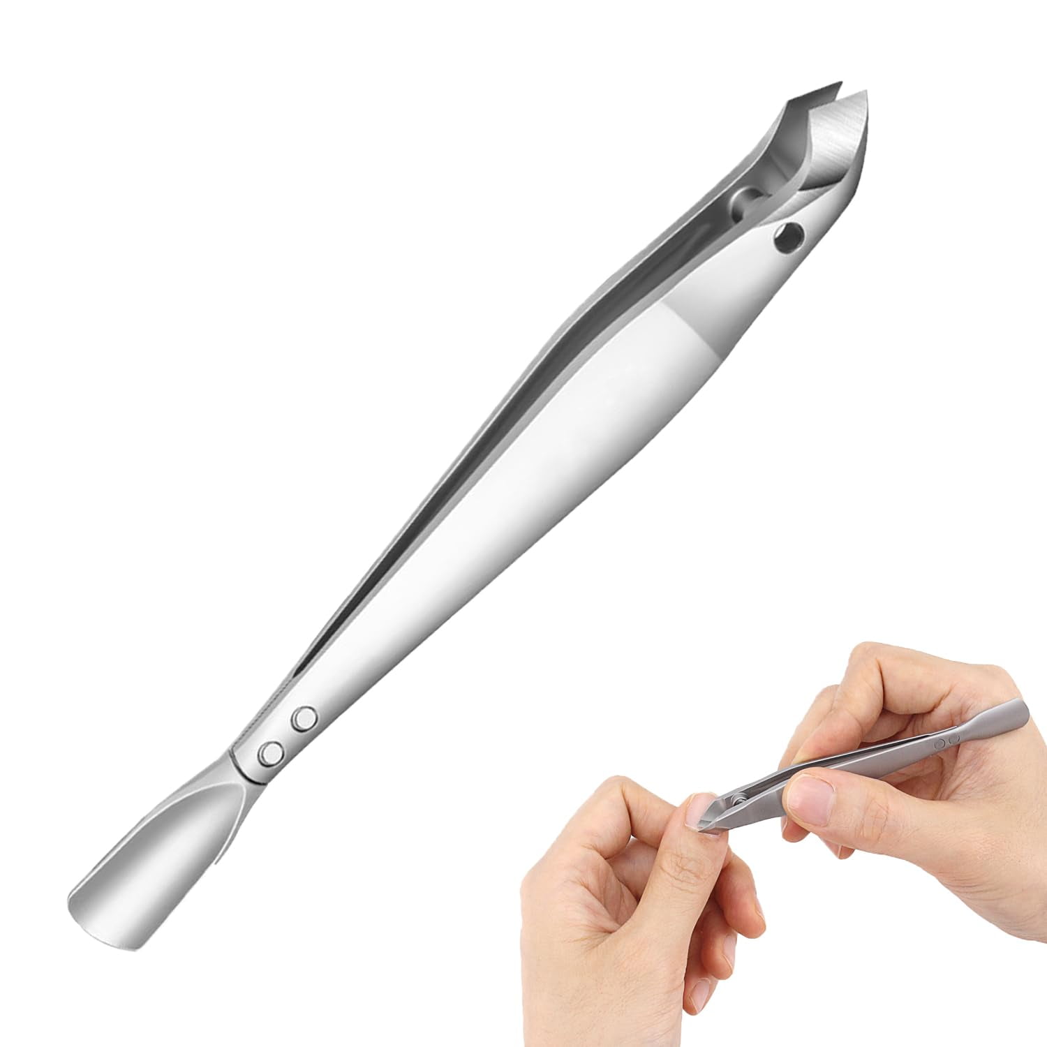 2 in 1 Cuticle Trimmer with Cuticle Pusher,Sharp Cuticle Nipper and ...