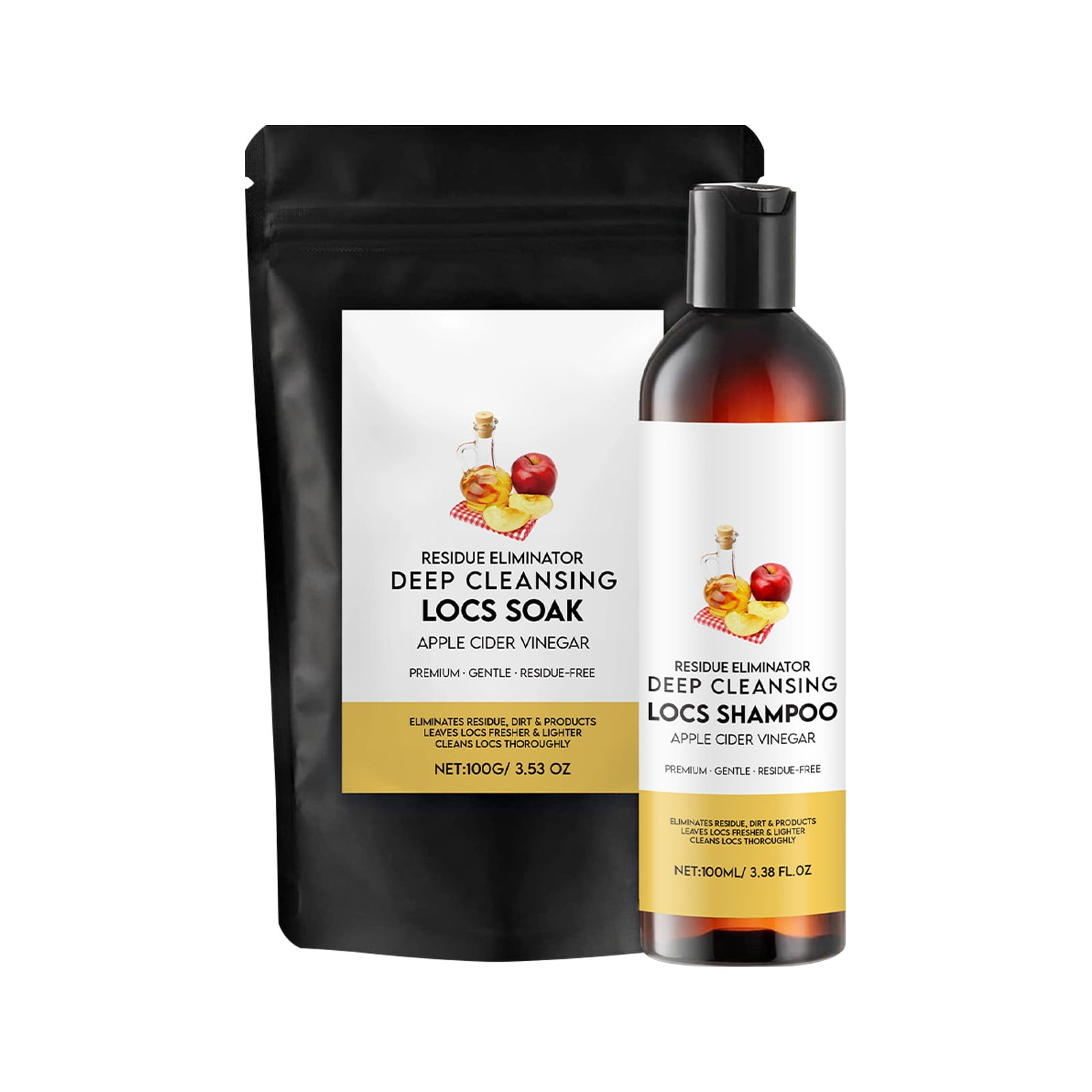 2 in 1 Deep Clean & Conditioner Apple Cider Vinegar Shampoo, For Dreadlocks, Locs, Twist, Foam ...