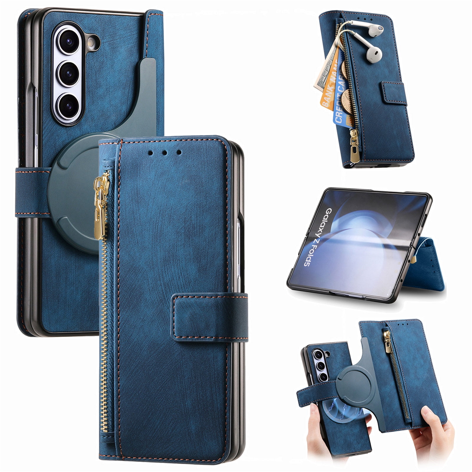 2 in 1 Detachable Case for Samsung Galaxy Z Fold 4 Case with Card ...