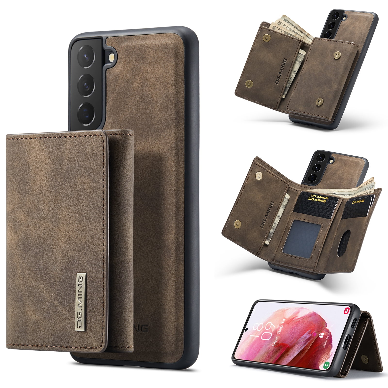 2 in 1 Detachable Wallet Back Cover for Samsung Galaxy S22 Plus 5G 2022 ...