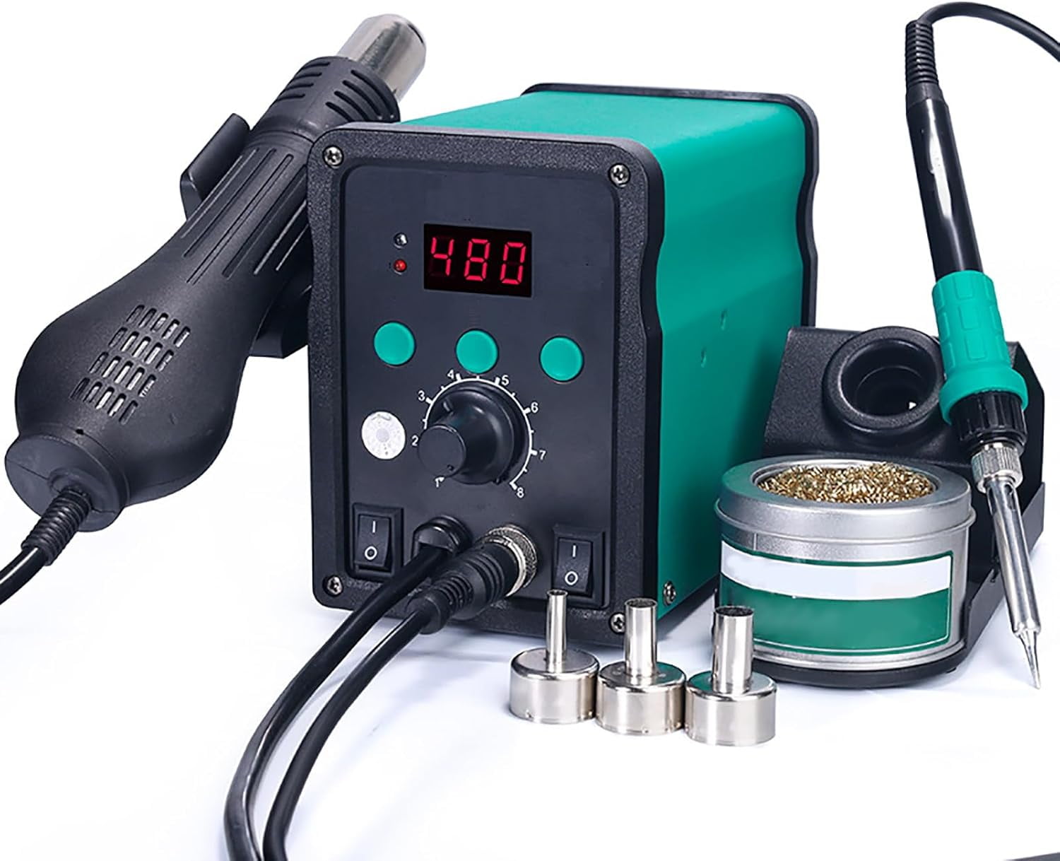 2 in 1 Digital Soldering Station with Heat Gun Compact Soldering Iron ...