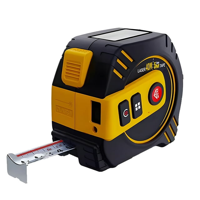 2 in 1 Digital Tape Measure with 130ft/40m Laser Distance Meter and 16ft/5m Retractable AutoLock ...