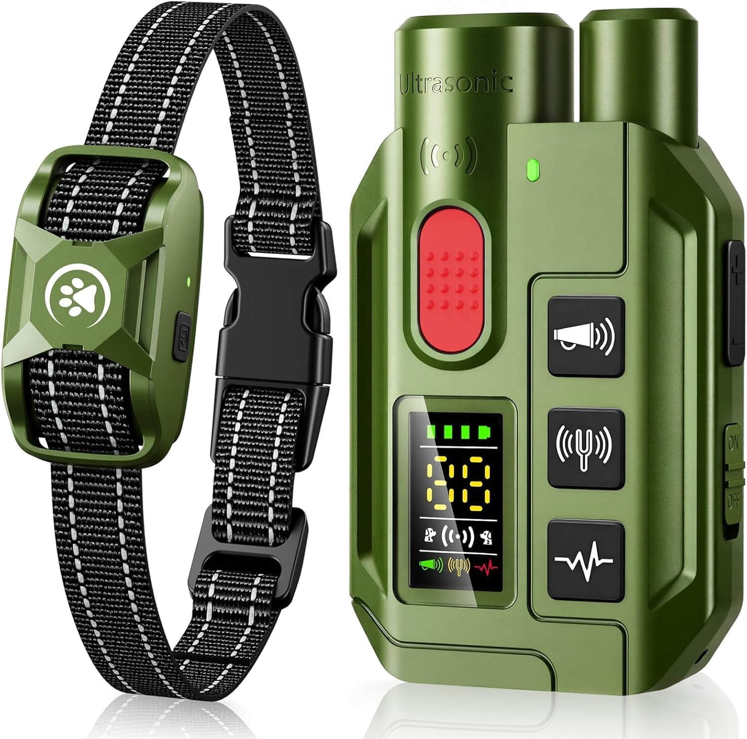 2 in 1 Dog Shock Collar & Ultrasonic Bark Deterrent Device – 3300FT ...