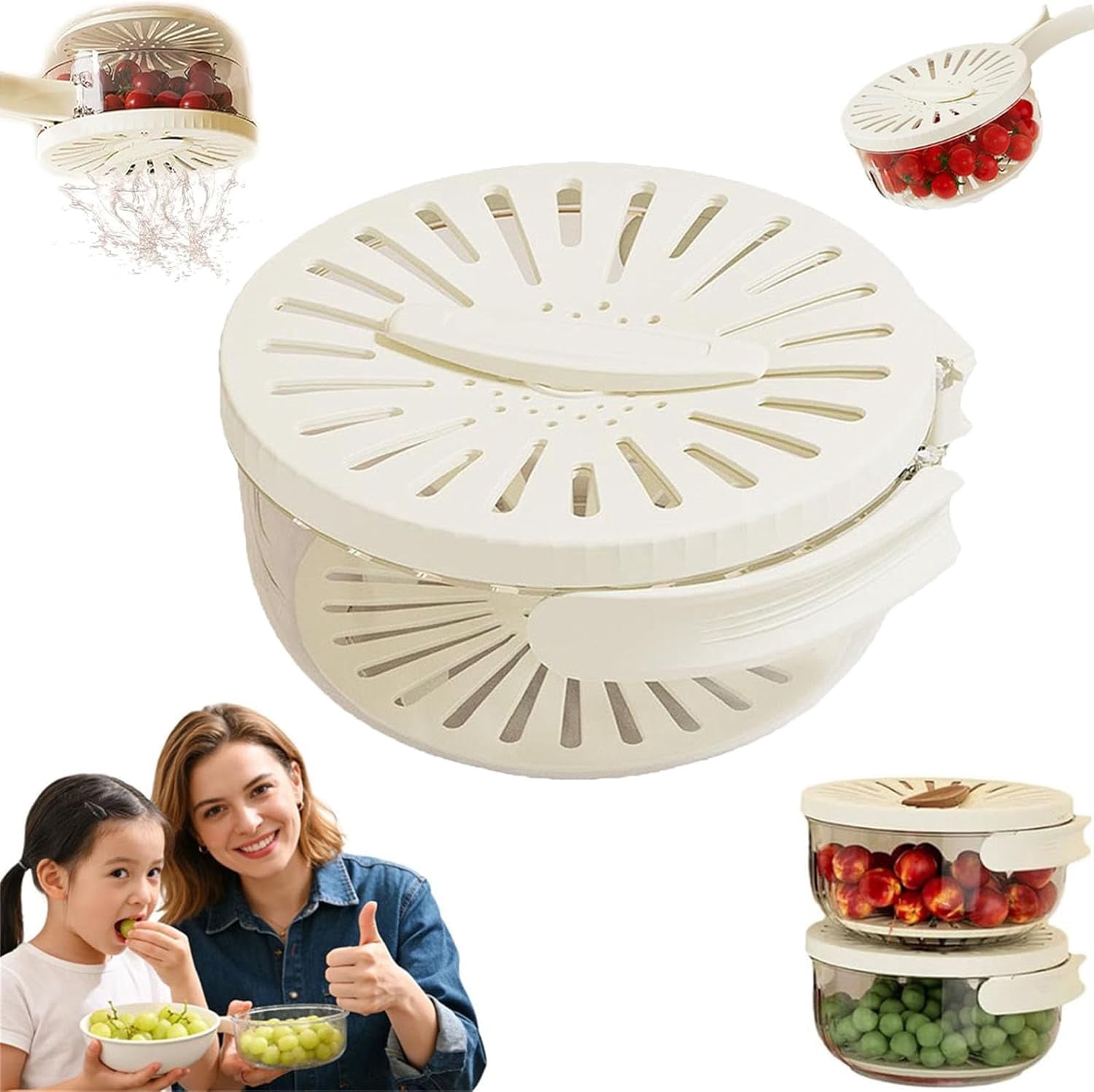 2 in 1 Draining and Preservation Basket, 2 in 1 Drainer and Strainer ...
