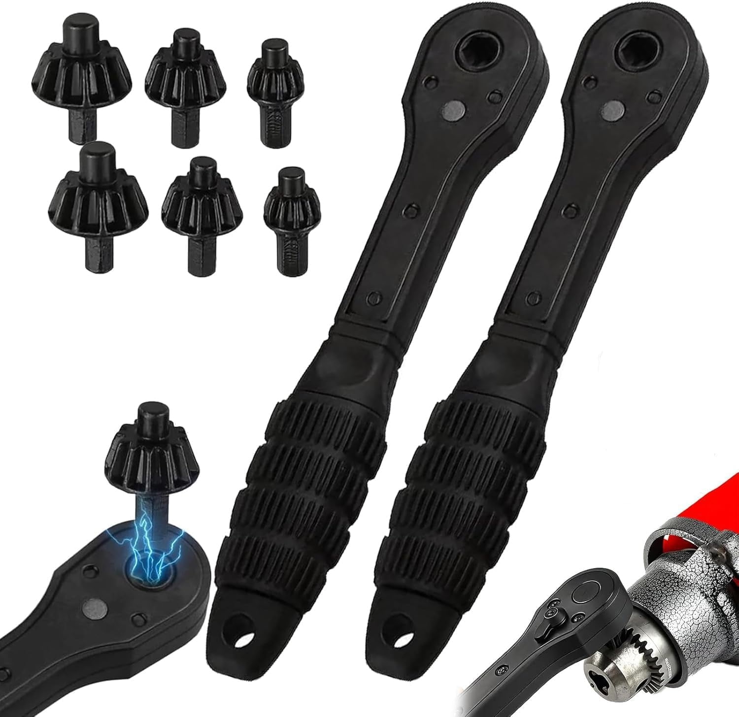 2 In 1 Drill Chuck Key Ratchet Wrench, Universal Chuck Key Replacement ...