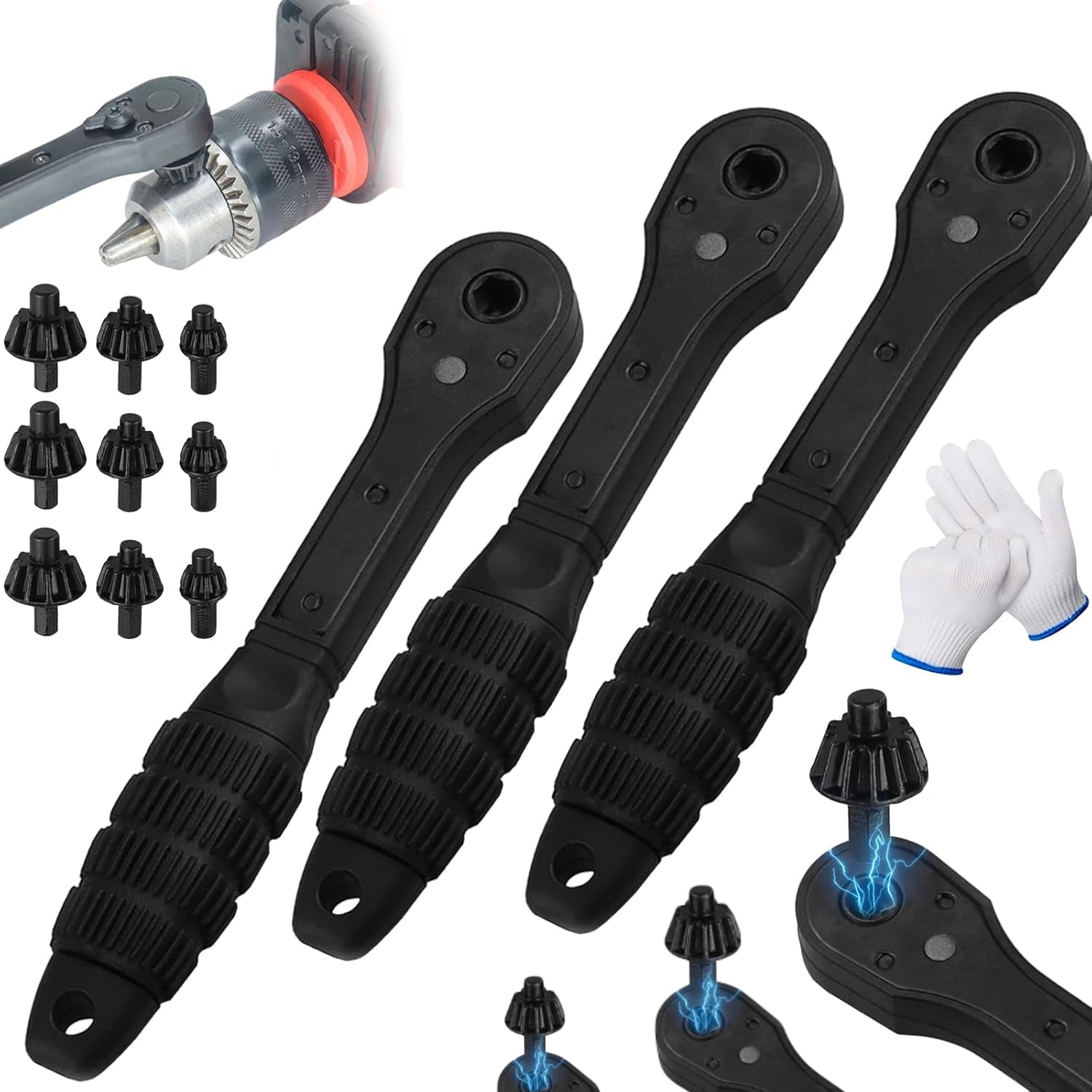 2 in 1 Drill Chuck Ratchet Spanner, 2 in 1 Drill Chuck Key Ratchet ...